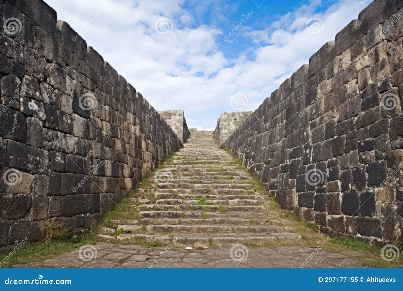 Zigzag Steps Leading Up the Pyramid Stock Image - Image of ascending ...