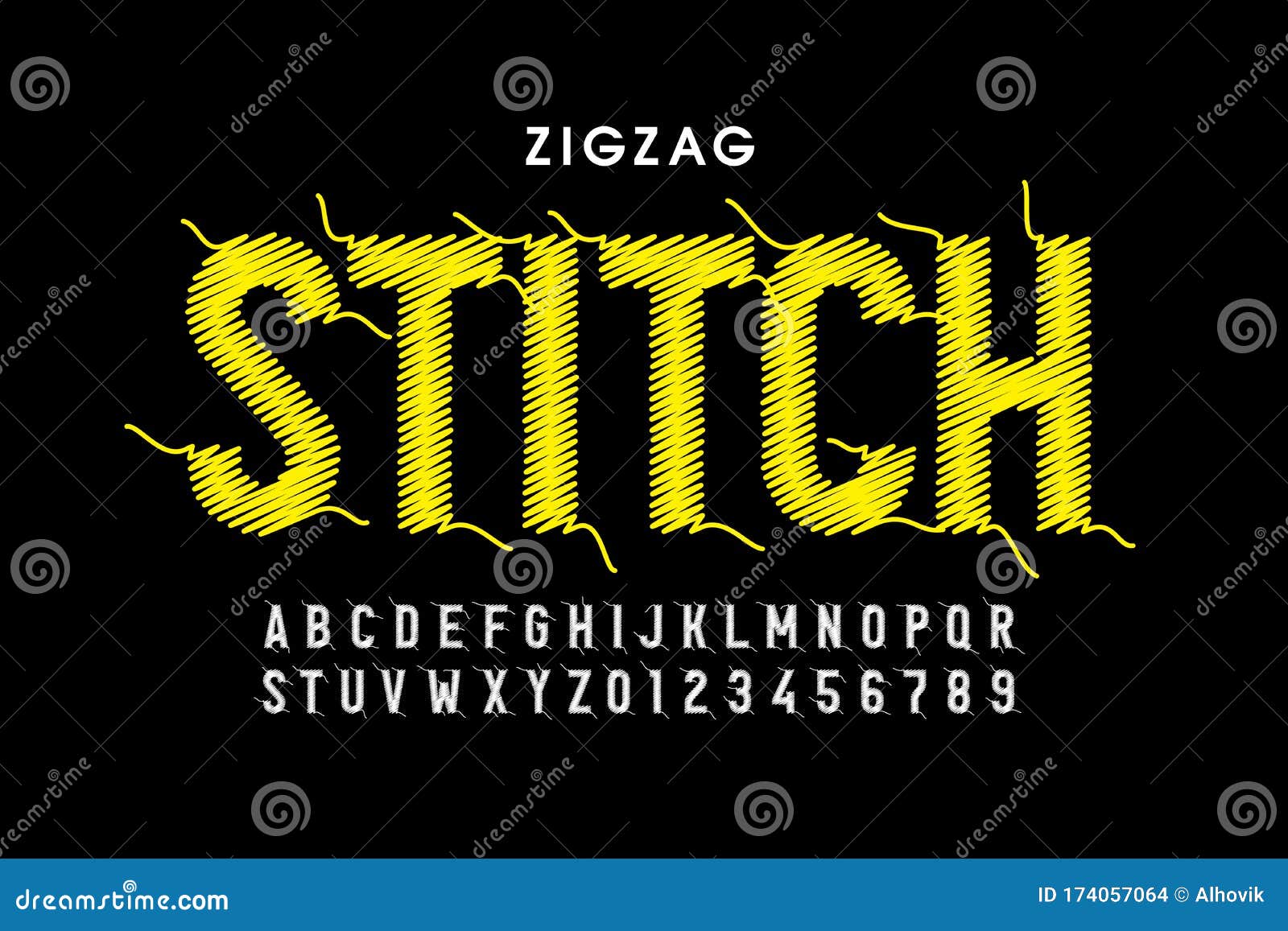 Stitch Font Vector Illustration | CartoonDealer.com #149060786