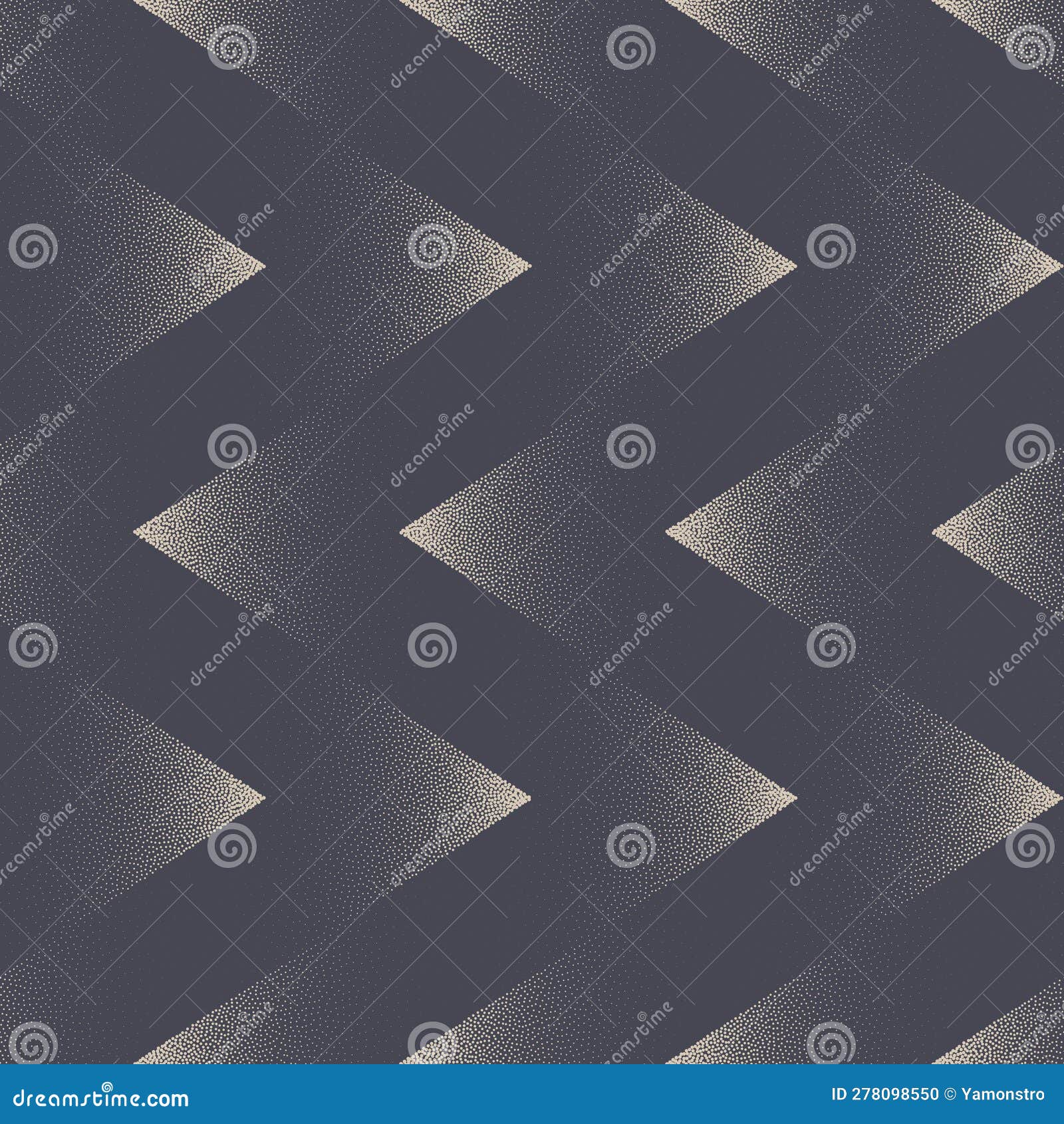 Zigzag Striped Seamless Pattern Vector Dot Work Geometric Abstract Background Stock Vector ...