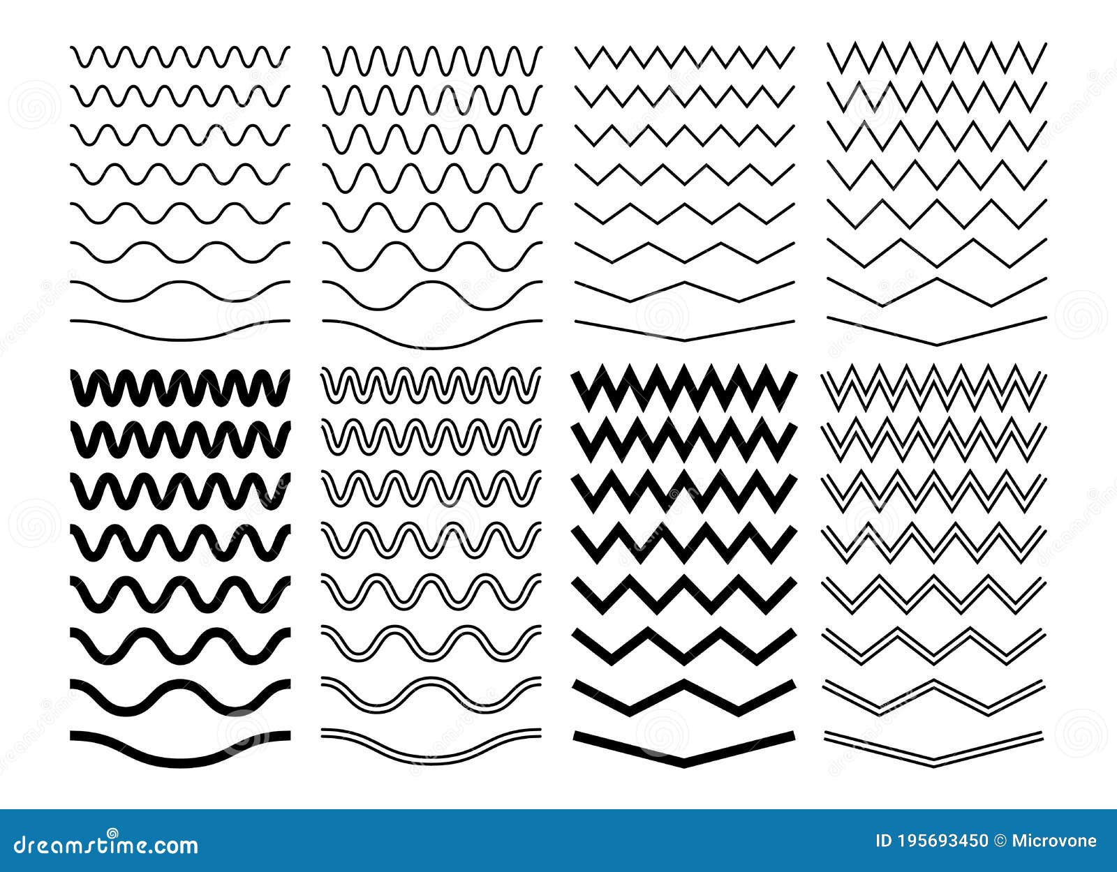 Zigzag Wave Lines. Geometric Zig Zag Pattern, Isolated Curve Borders ... Zigzag Wave Lines. Geometric Zig Zag Pattern, Isolated Curve Borders ...