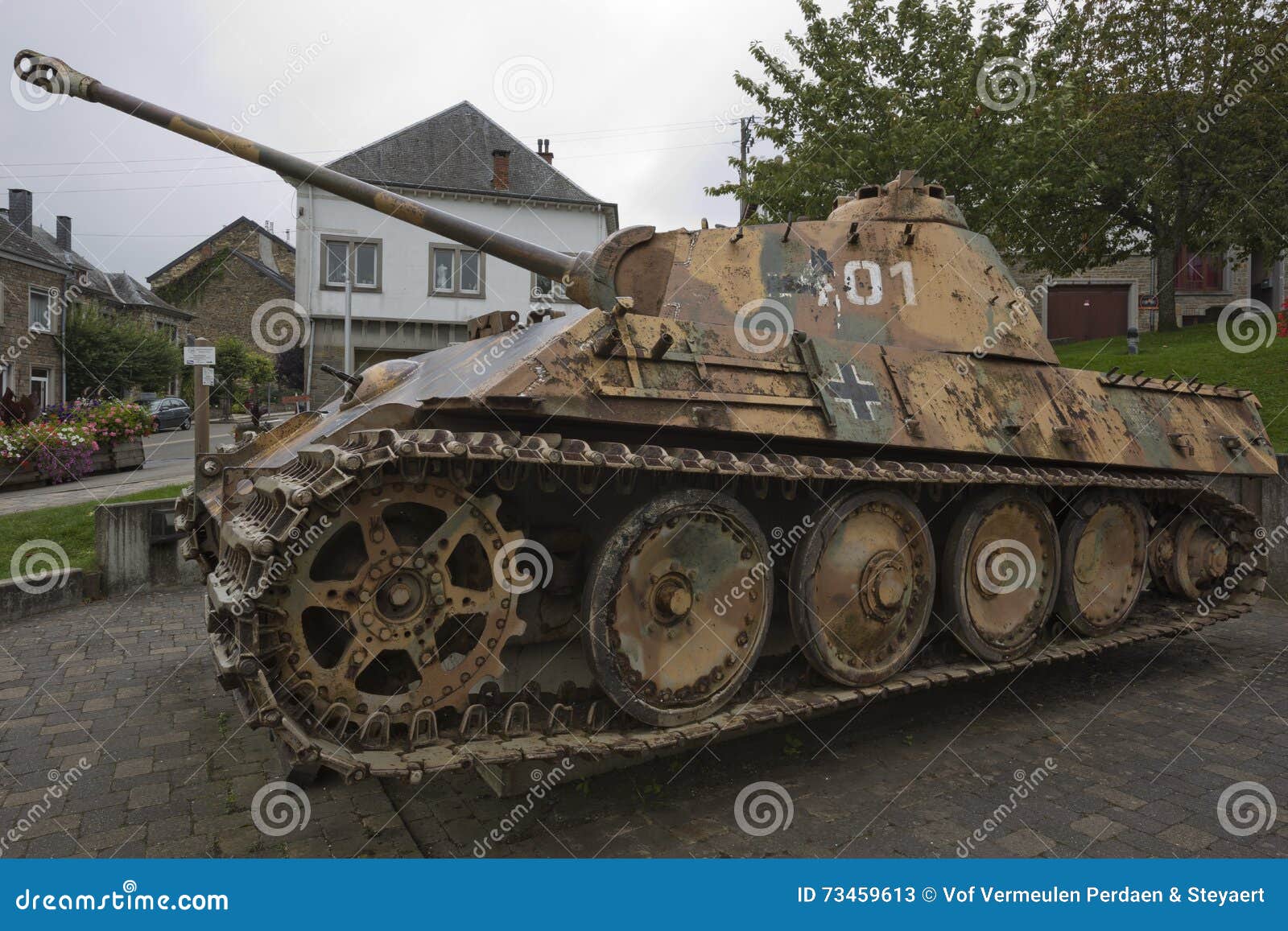 Zijaanzicht Van De Pantermk5 Tank in Houffalize Redactionele Stock Foto ...