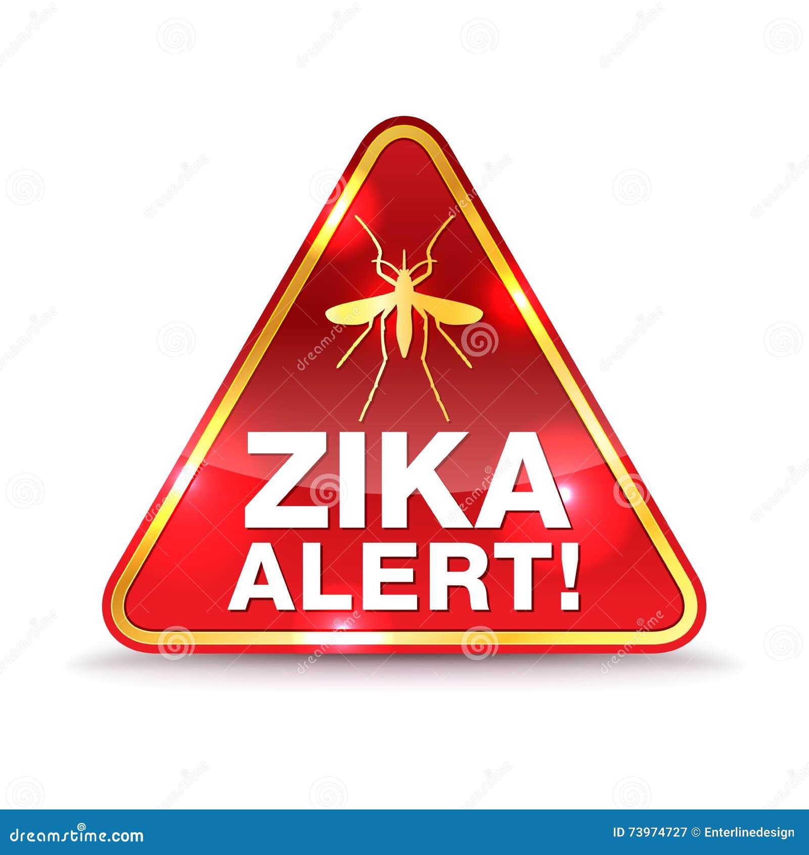 Zika Virus Alert Icon Illustration Stock Vector - Illustration of sign ...