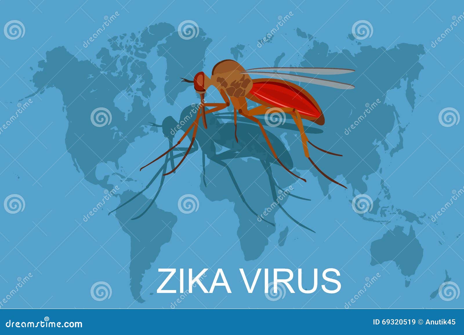 Zika Virus Concept, Vector Illustration Stock Vector - Illustration of ...
