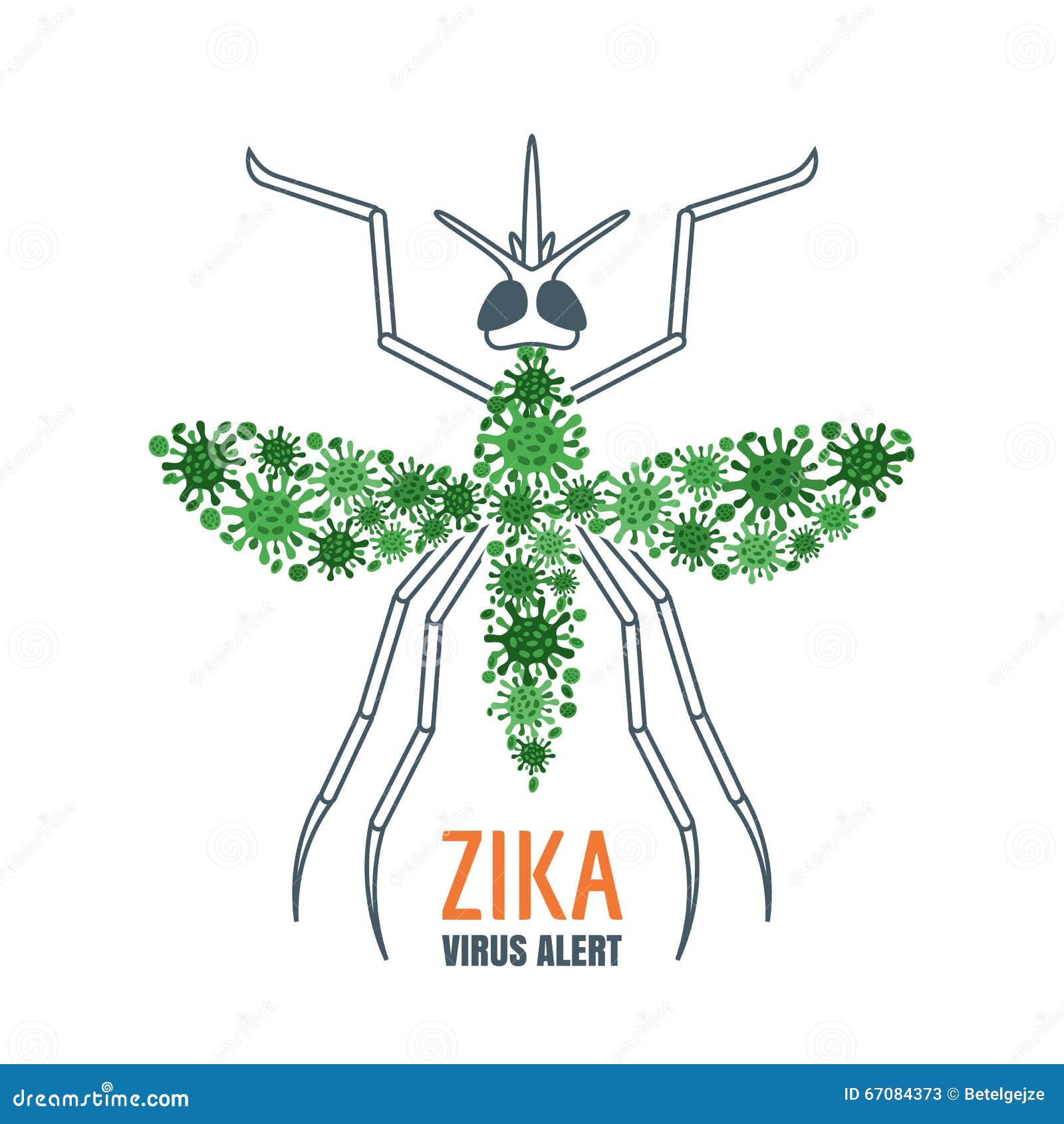 Zika Virus Concept. Vector Illustration of Mosquito Stock Vector ...
