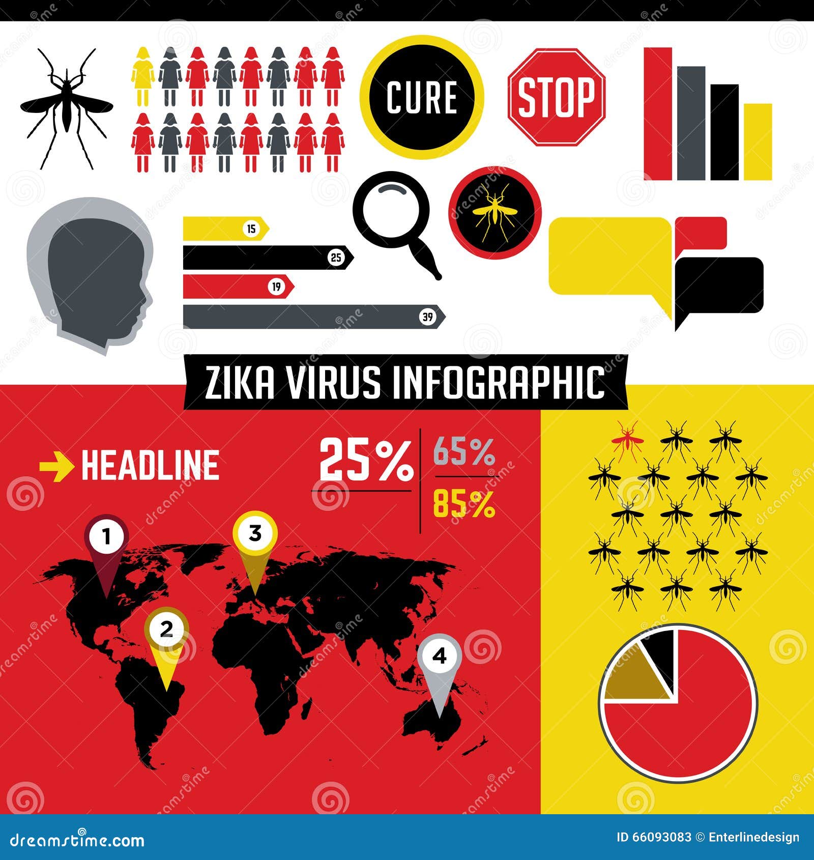 Zika Virus Infographic Illustration Stock Vector - Illustration of ...