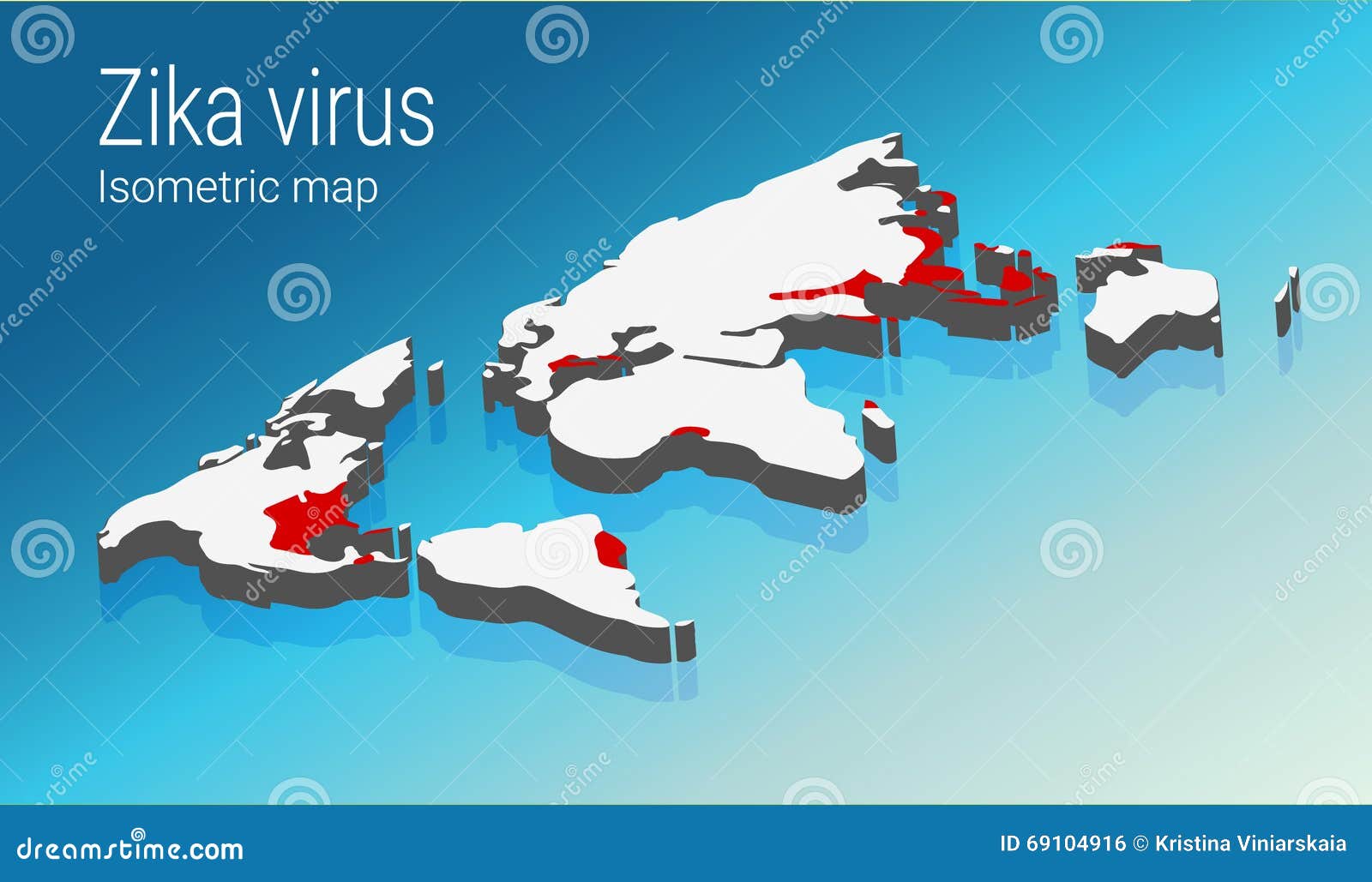 Zika Virus Infographic Include Transmission Worldwide. Isometric Map ...