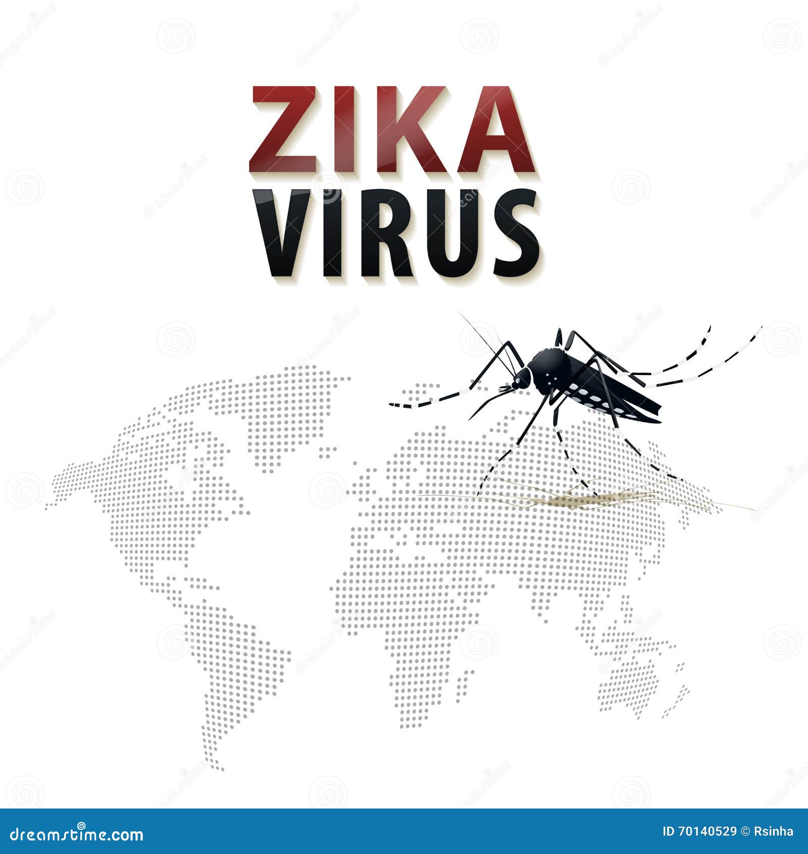 Zika Virus Outbreak In The World. Cartoon Vector | CartoonDealer.com ...