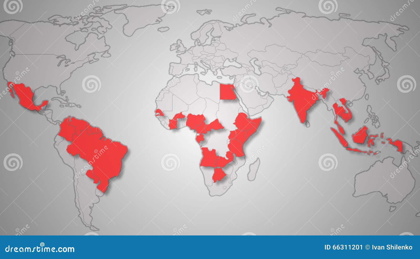 Zika Virus Spreads World Map Illustration Stock Illustration ...