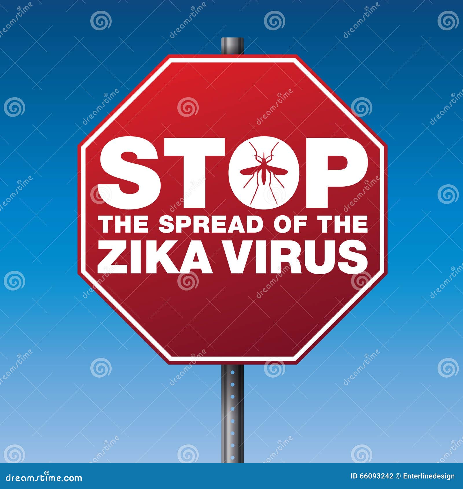 Zika Virus Stop Sign Warning Illustration Stock Vector - Illustration ...