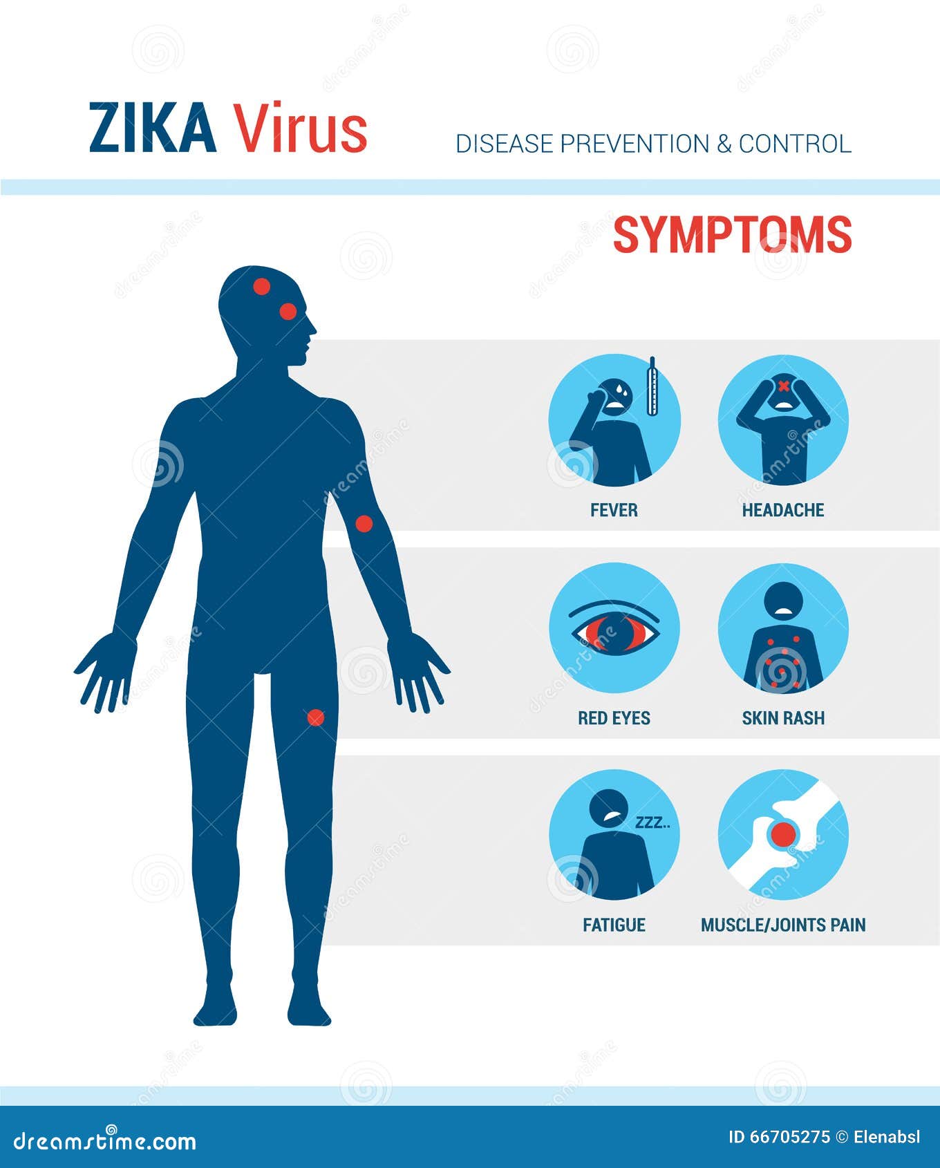 Zika virus symptoms stock vector. Illustration of emergency - 66705275