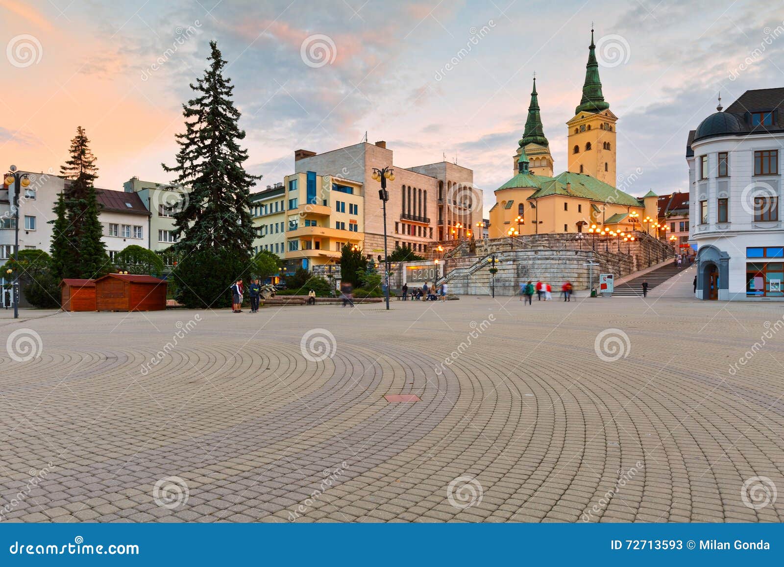 Zilina stock image. Image of town, architecture, sunset - 72713593