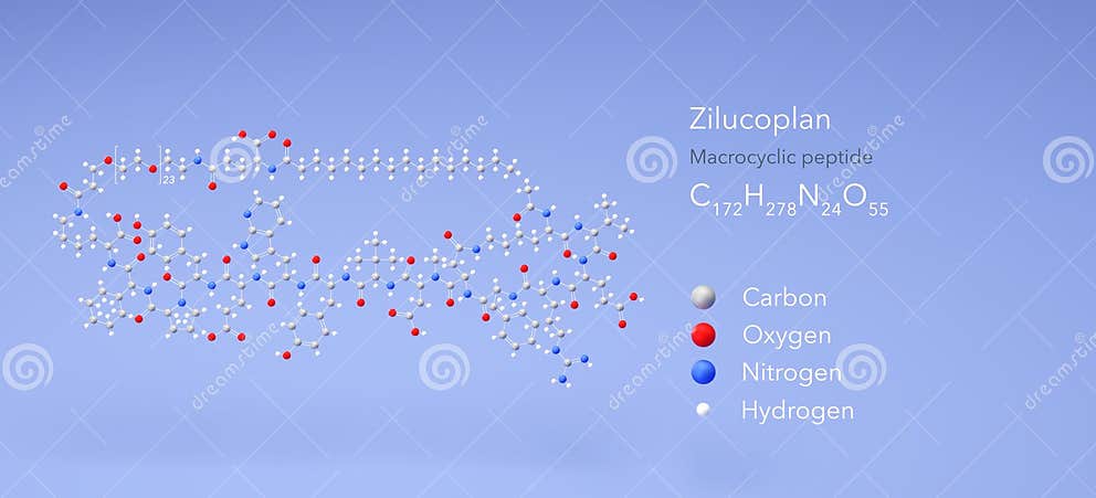 Zilucoplan Molecule, Molecular Structures, Complement Inhibitor, 3d ...
