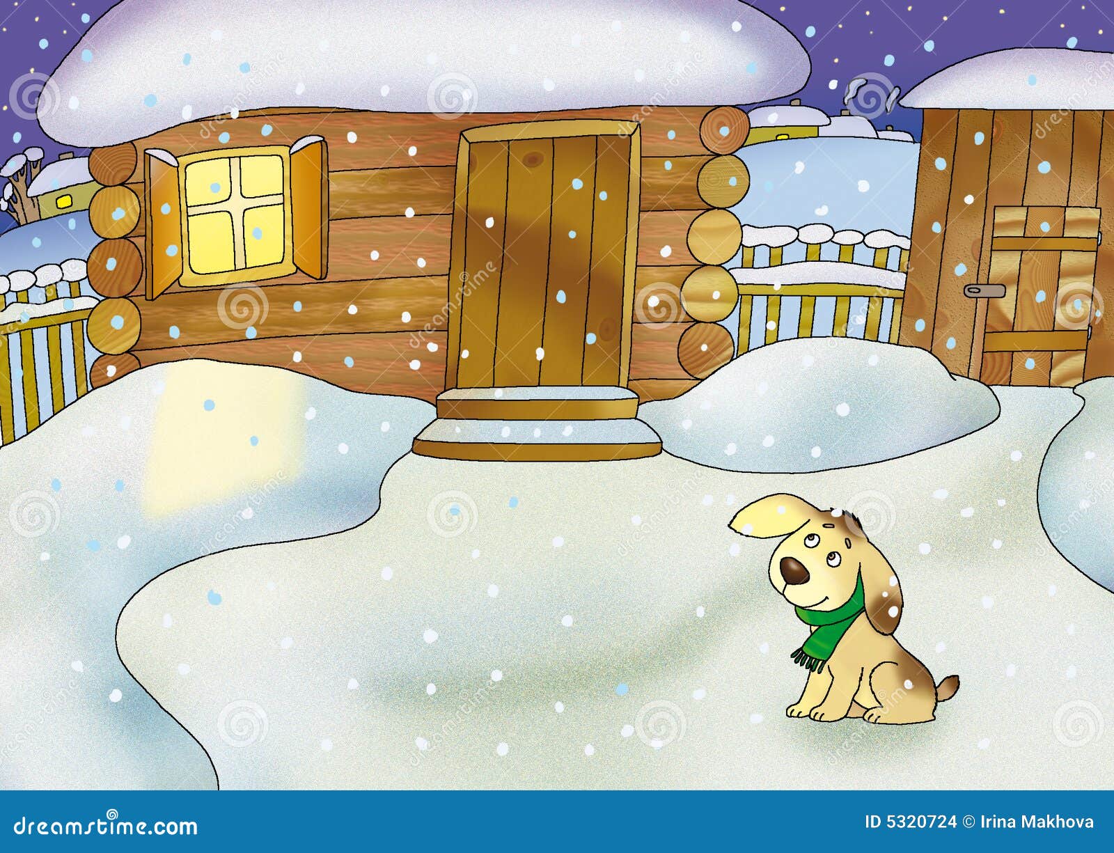 Zima stock illustration. Illustration of plank, house - 5320724