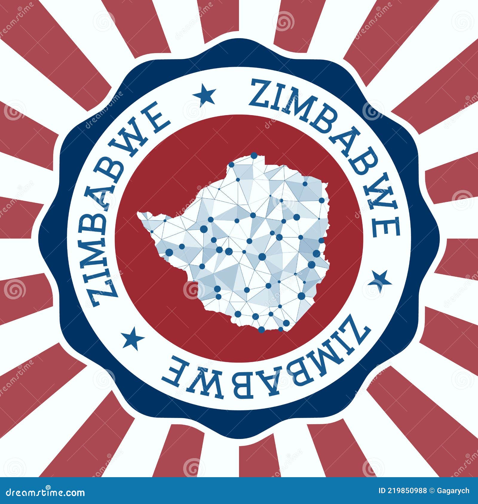 Zimbabwe Badge. stock vector. Illustration of internet - 219850988