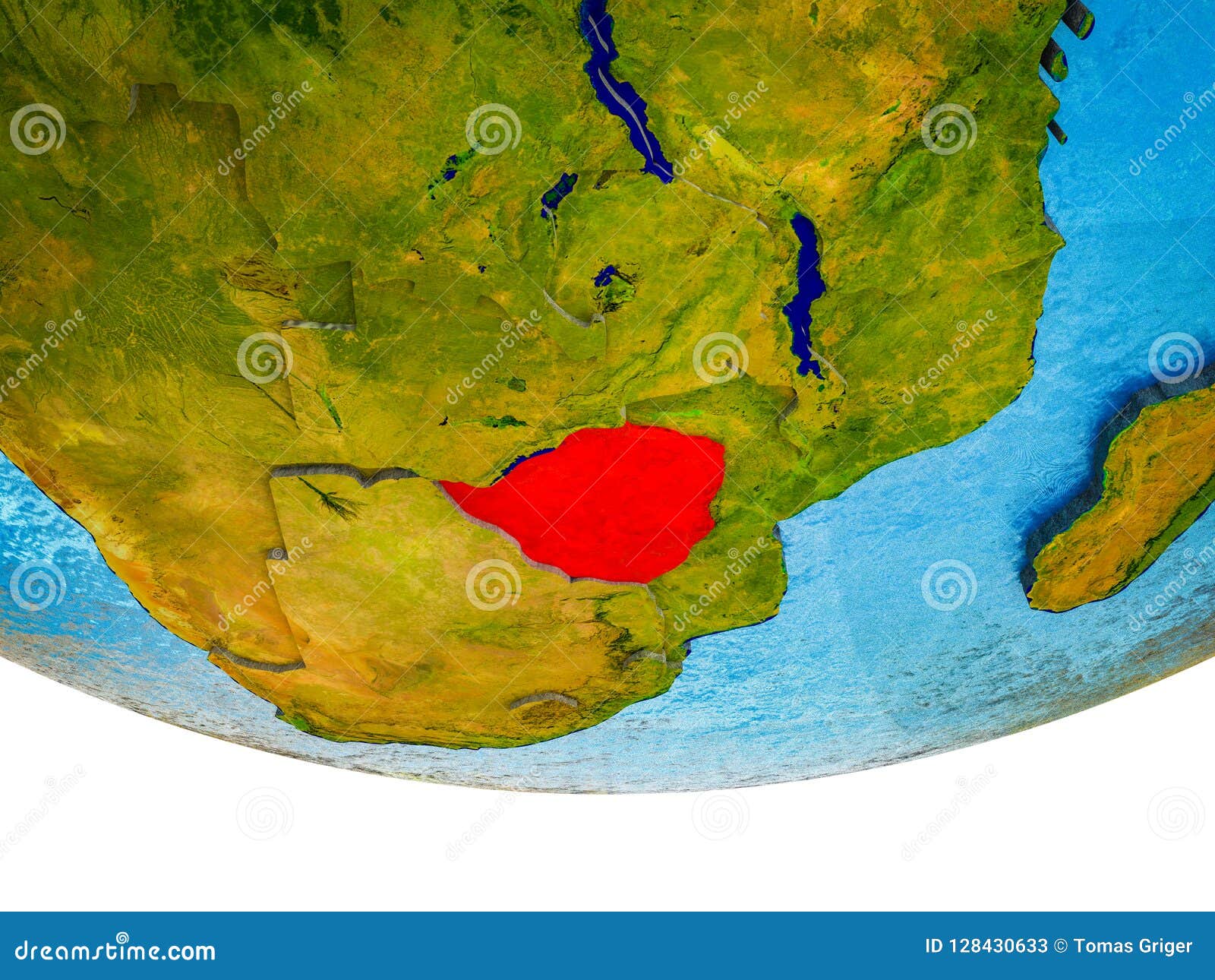 Zimbabwe on 3D Earth stock image. Image of render, zimbabwean - 128430633