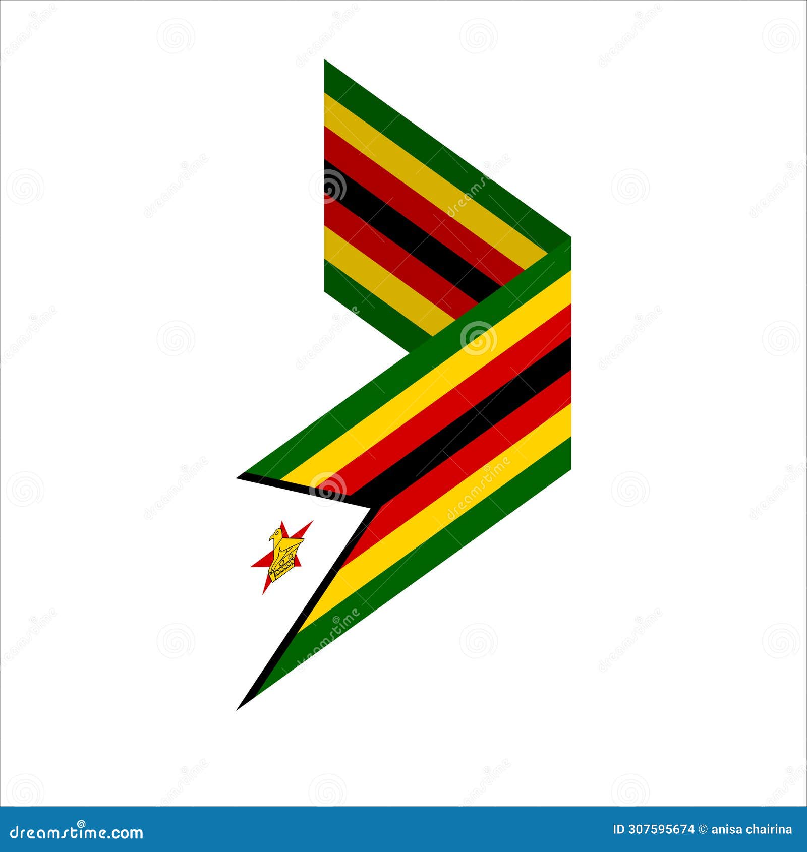 Zimbabwe Element Independence Day Illustration Design Vector Stock ...
