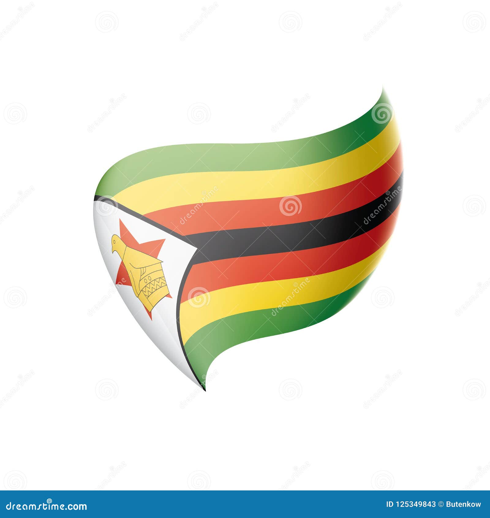 Zimbabwe Flag, Vector Illustration Stock Vector - Illustration of color ...