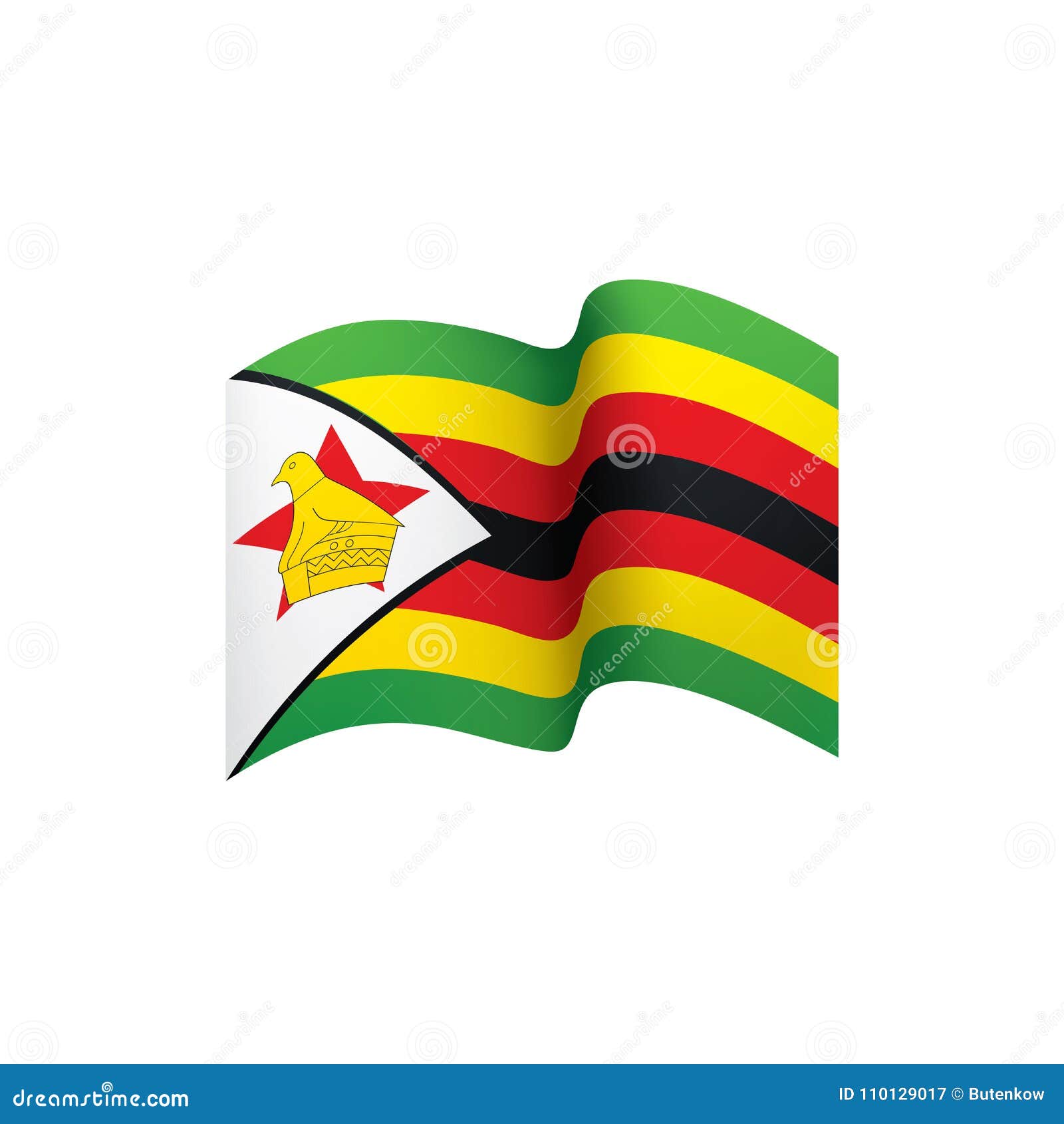 Zimbabwe Flag, Vector Illustration Stock Vector - Illustration of ...