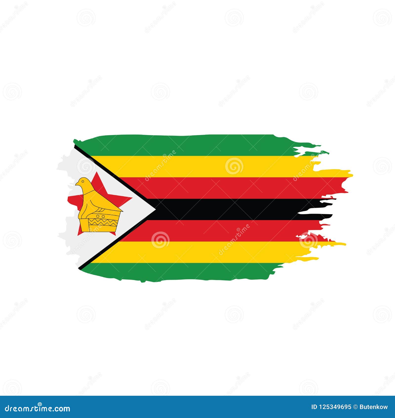 Zimbabwe Flag, Vector Illustration Stock Vector - Illustration of ...