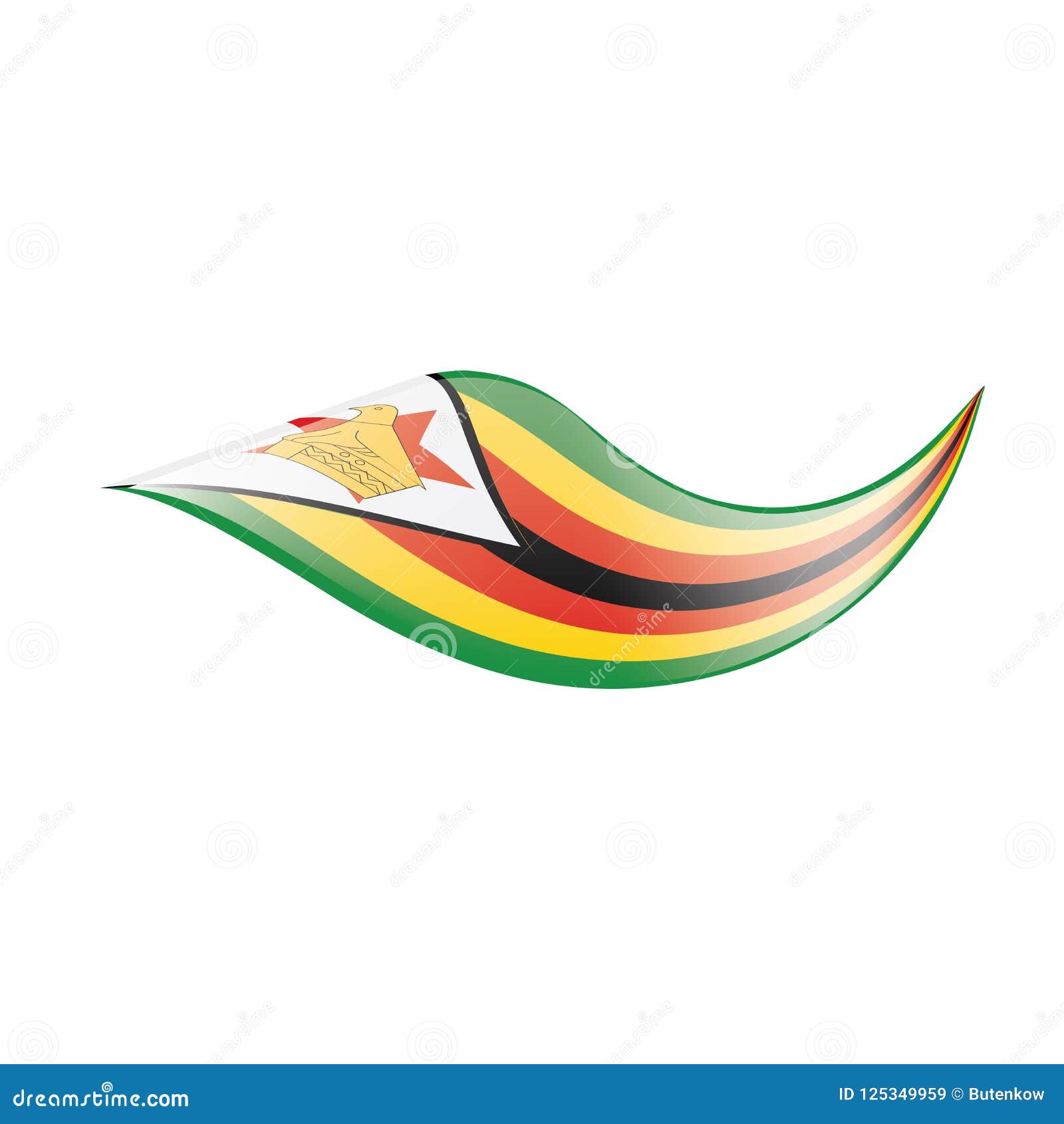 Zimbabwe Flag, Vector Illustration Stock Vector - Illustration of icon ...