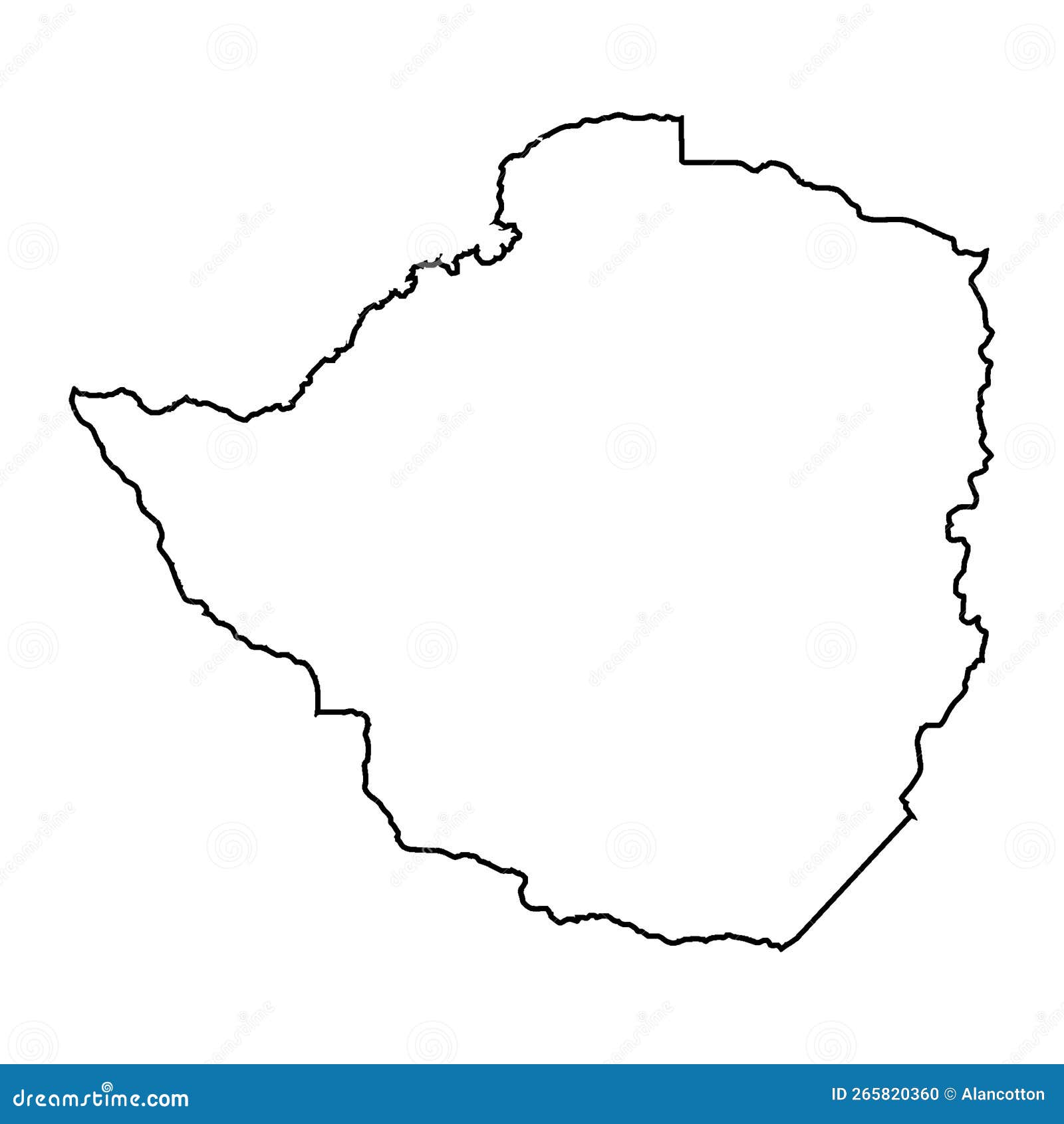 Zimbabwe Outline Map Stock Photography | CartoonDealer.com #4486268