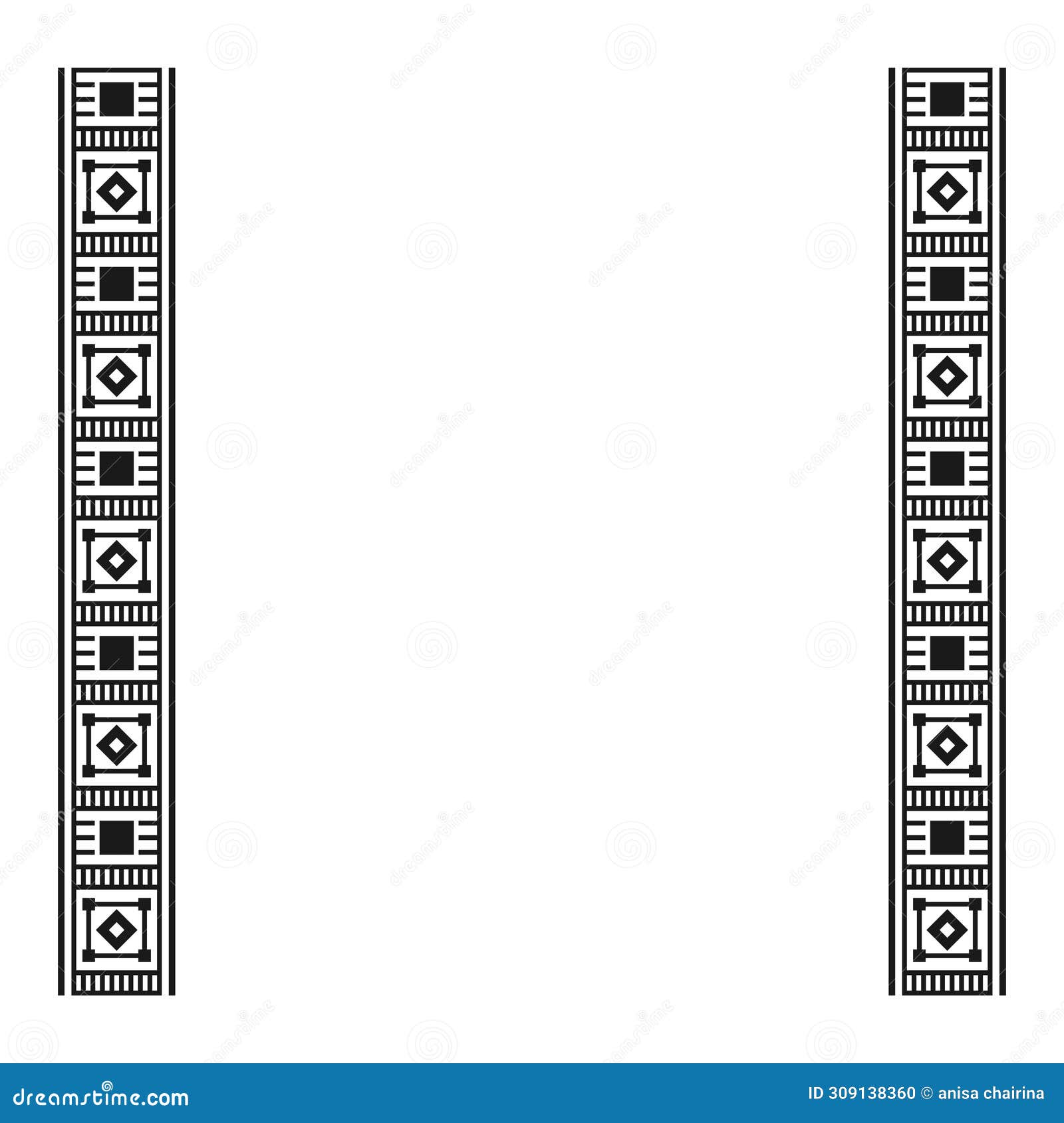 Zimbabwe Pattern Frame Vector Design Stock Vector - Illustration of ...