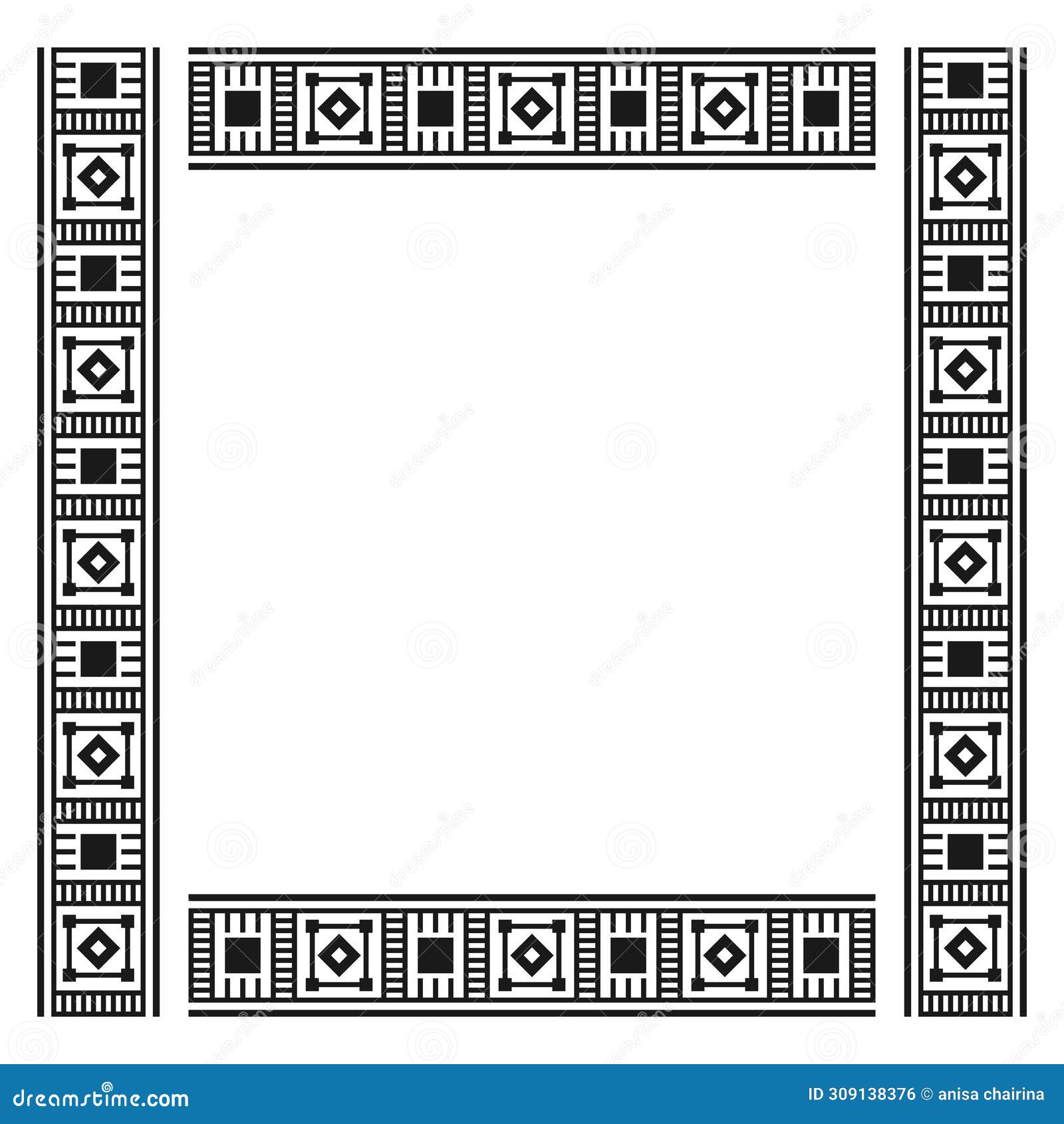 Zimbabwe Pattern Frame Vector Design Stock Vector - Illustration of ...