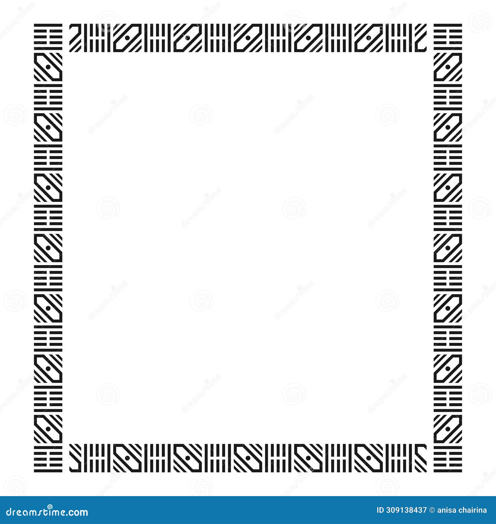 Zimbabwe Pattern Frame Vector Design Stock Vector - Illustration of ...
