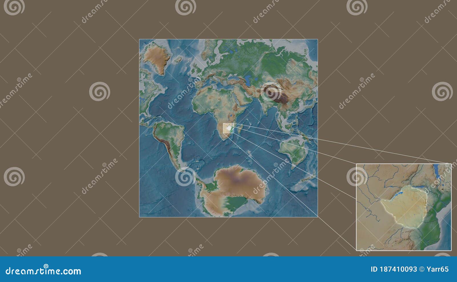 Zimbabwe - Physical. Area Extracted Stock Illustration - Illustration ...