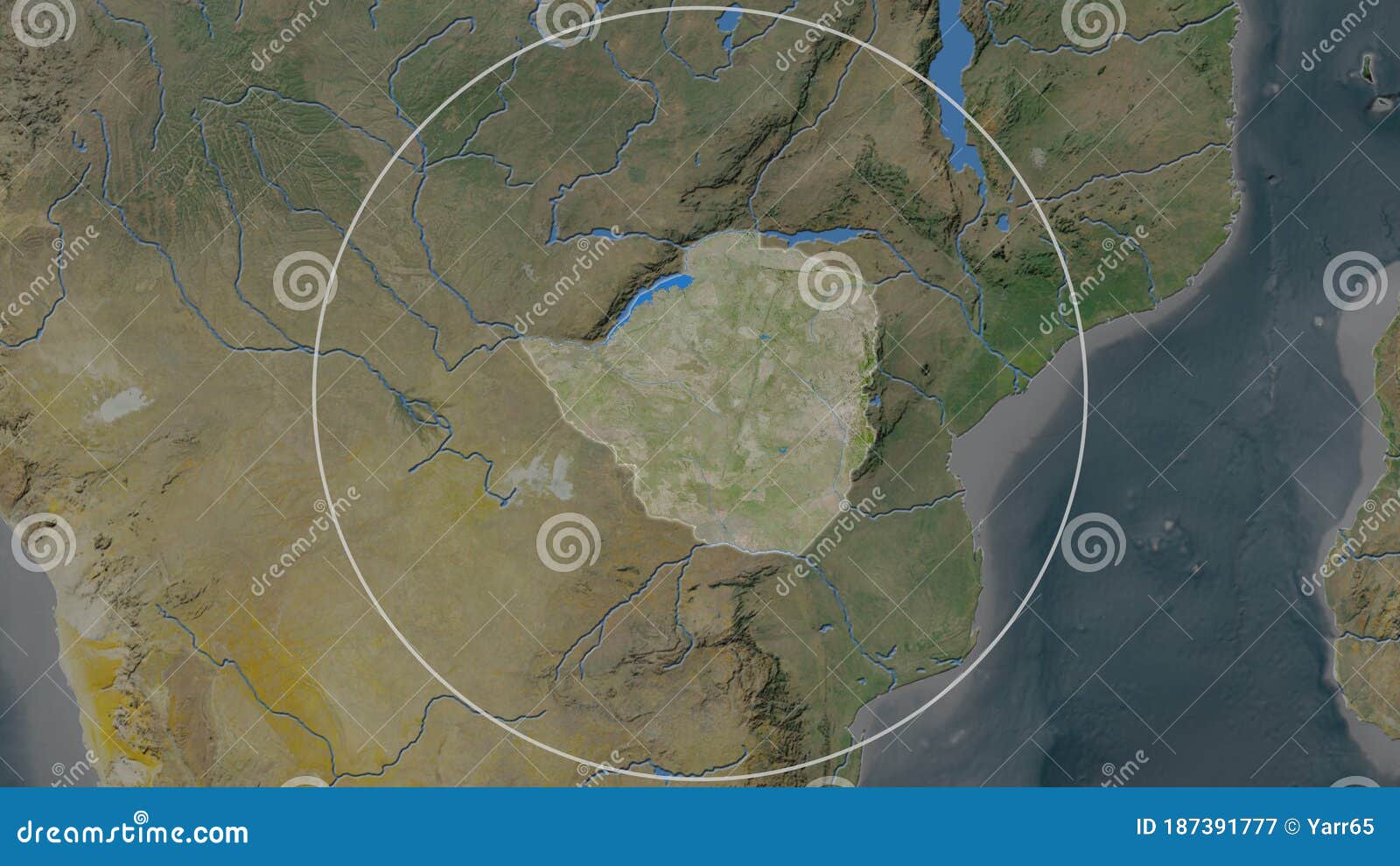 Zimbabwe - Satellite. Circled Stock Illustration - Illustration of ... Zimbabwe - Satellite. Circled Stock Illustration - Illustration of ...