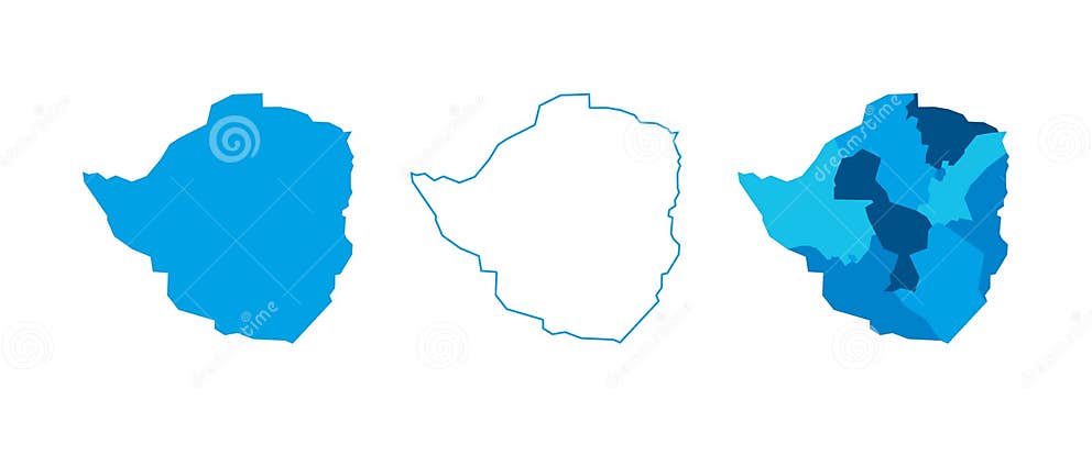 Zimbabwe Political Map of Administrative Divisions Stock Illustration ...