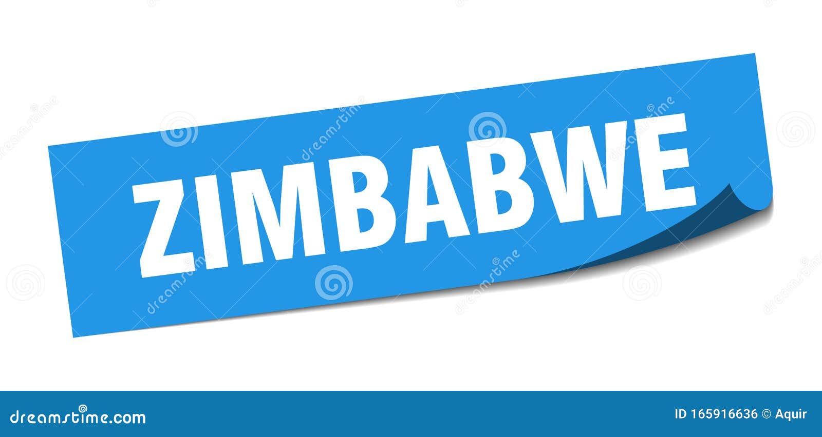 Zimbabwe Sticker. Zimbabwe Square Peeler Sign Stock Vector ...