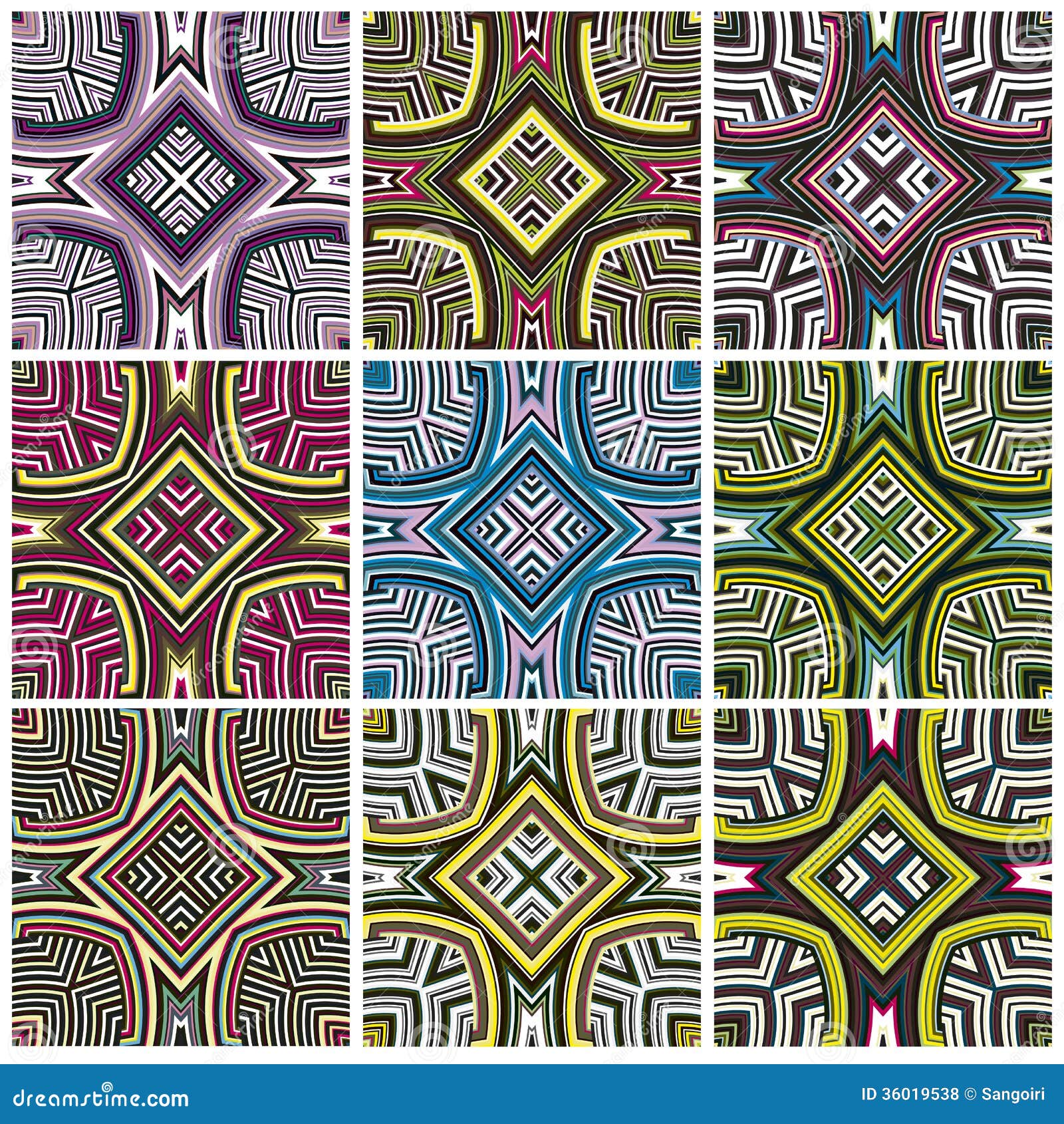 Zimbabwe Textile Pattern Set Stock Vector - Illustration of pattern ...