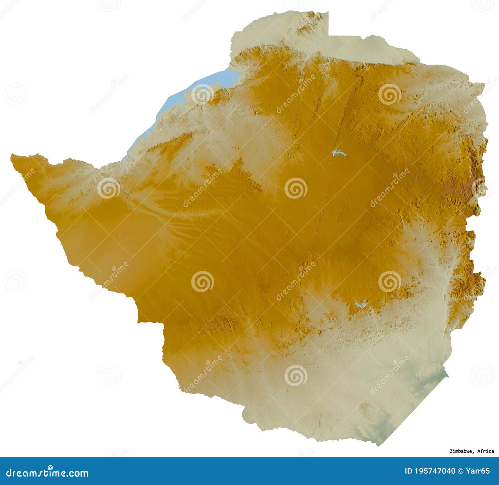 Zimbabwe on white. Relief stock illustration. Illustration of continent ...