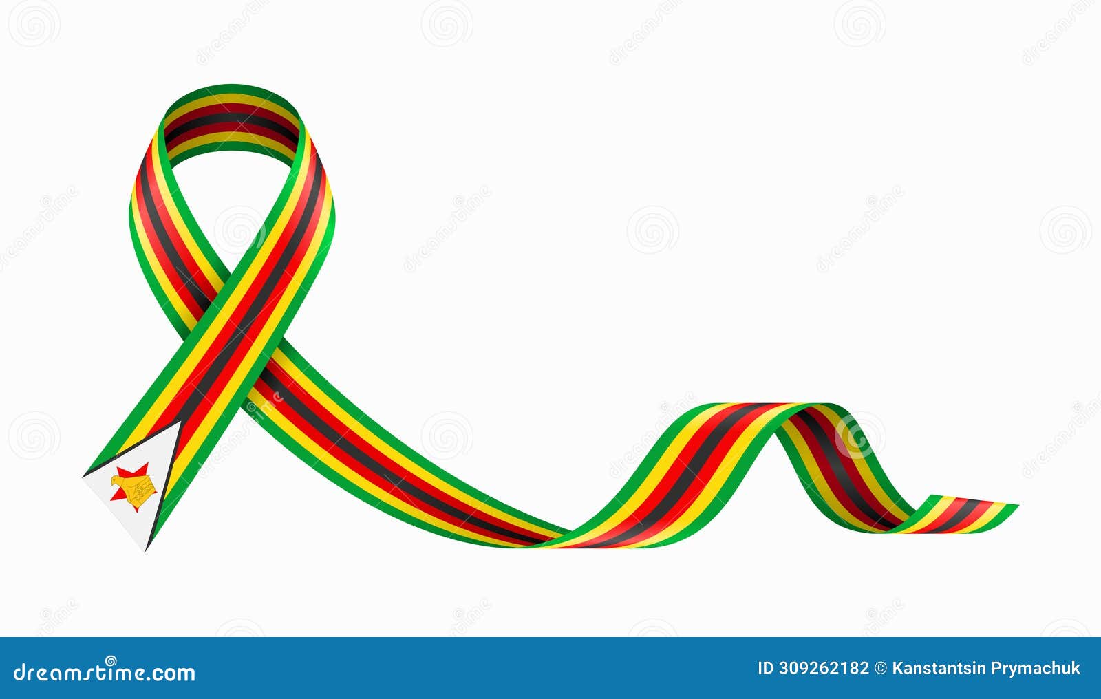 Zimbabwean Flag Stripe Ribbon Wavy Background Layout. Vector ...