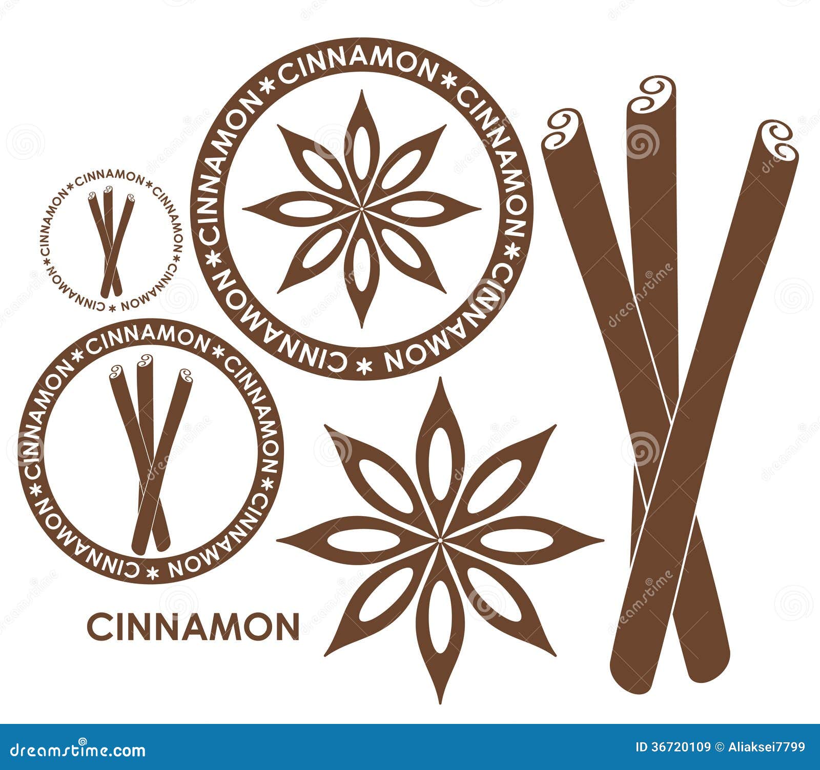 Zimt vektor abbildung. Illustration von braun, nahrung - 36720109
