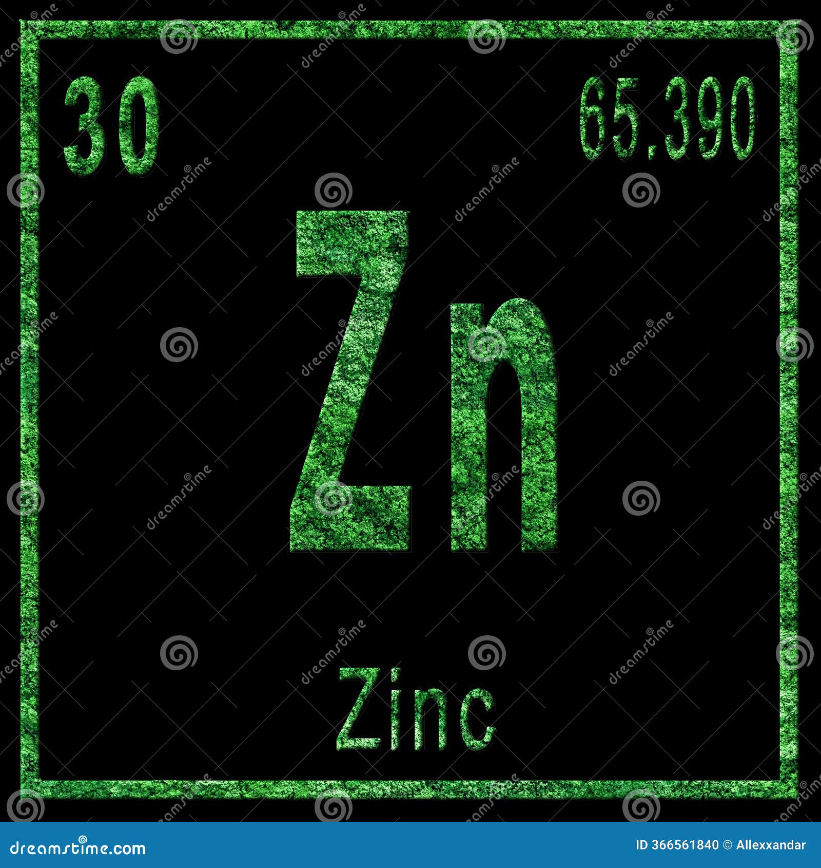 Zinc Chemical Symbol As In The Periodic Table Stock Illustration ...