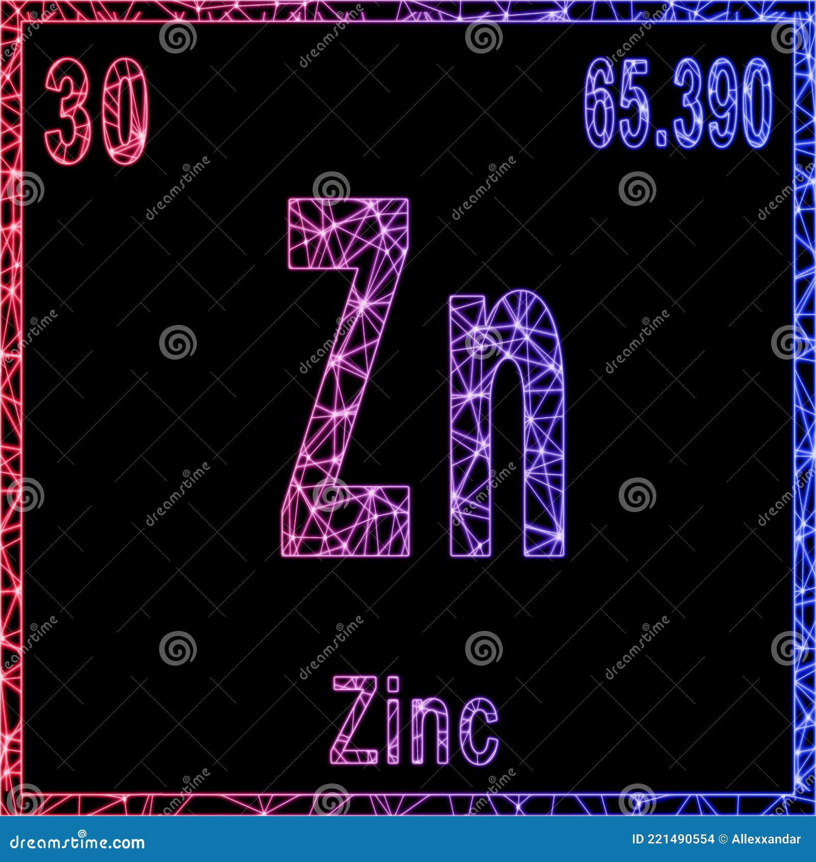 Zinc Sign And Template For Text. Vitamins And Minerals Cartoon Vector ...