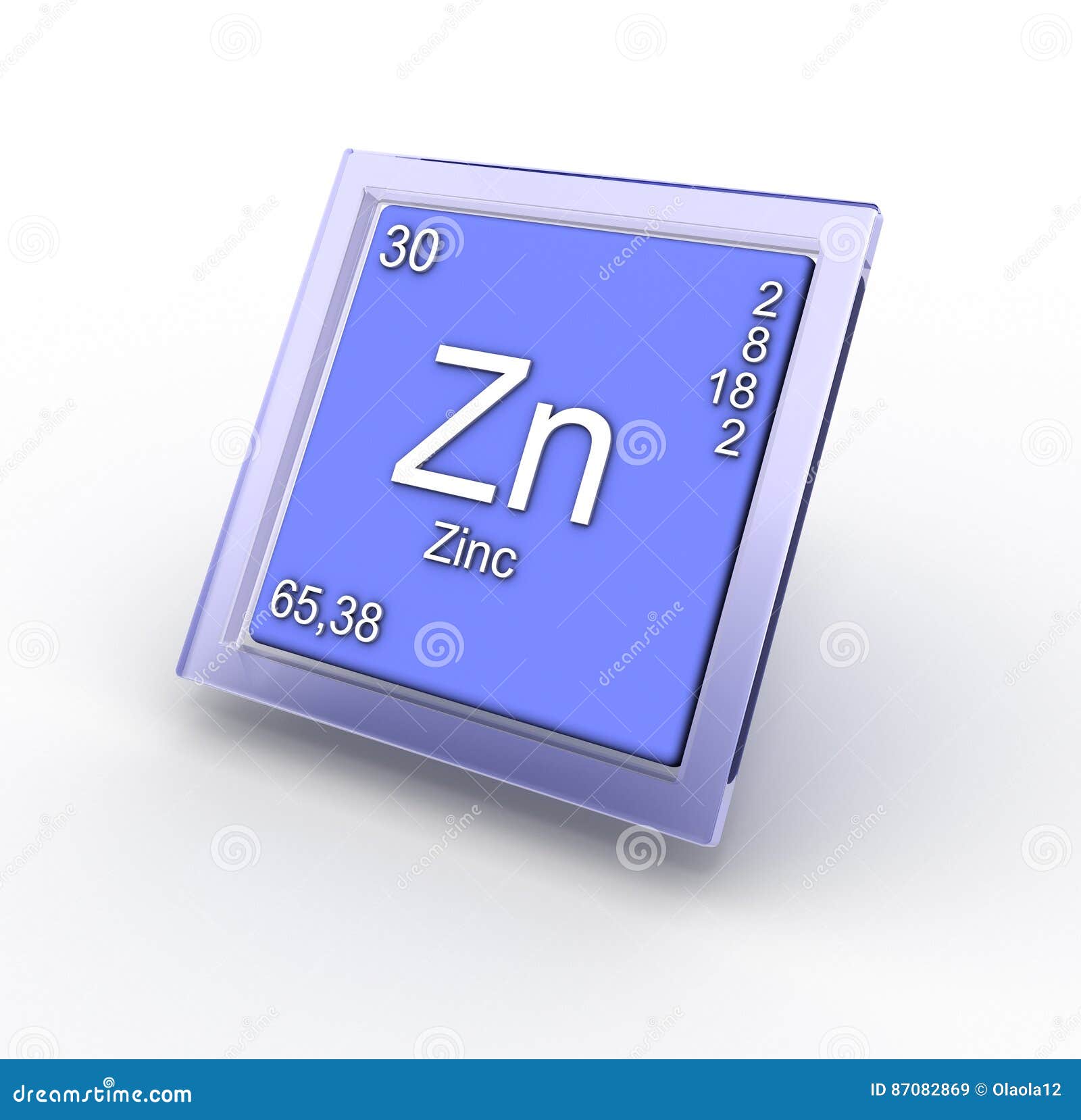 Zinc Chemical Symbol As In The Periodic Table Stock Illustration ...