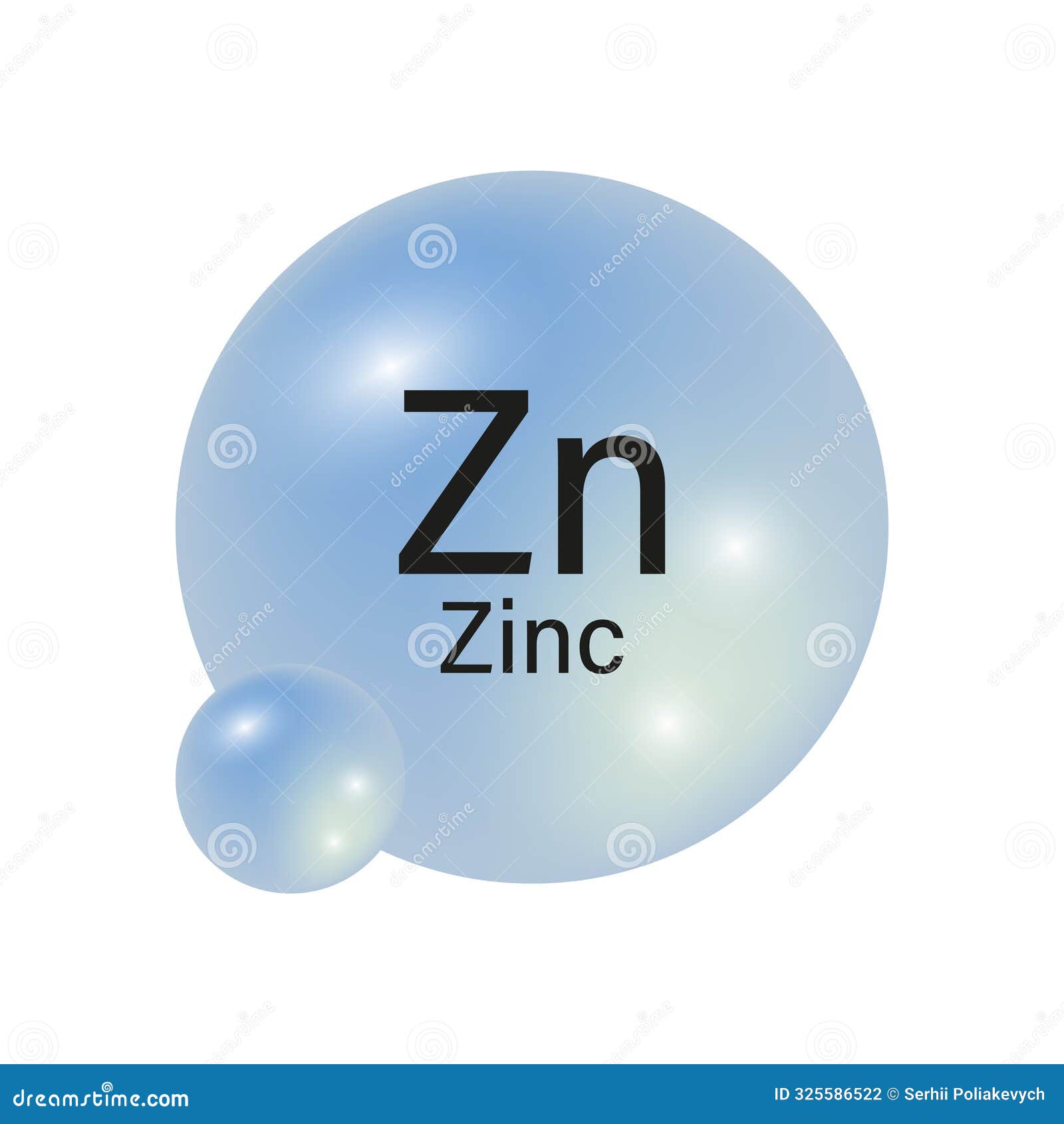Zinc Symbol. Chemical Element Of The Periodic Table. Vector Stock ...