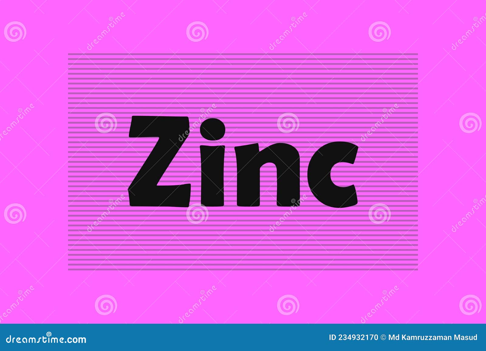 Zinc Flat Typography Text Vector Design.Â Healthcare Conceptual Vector ...