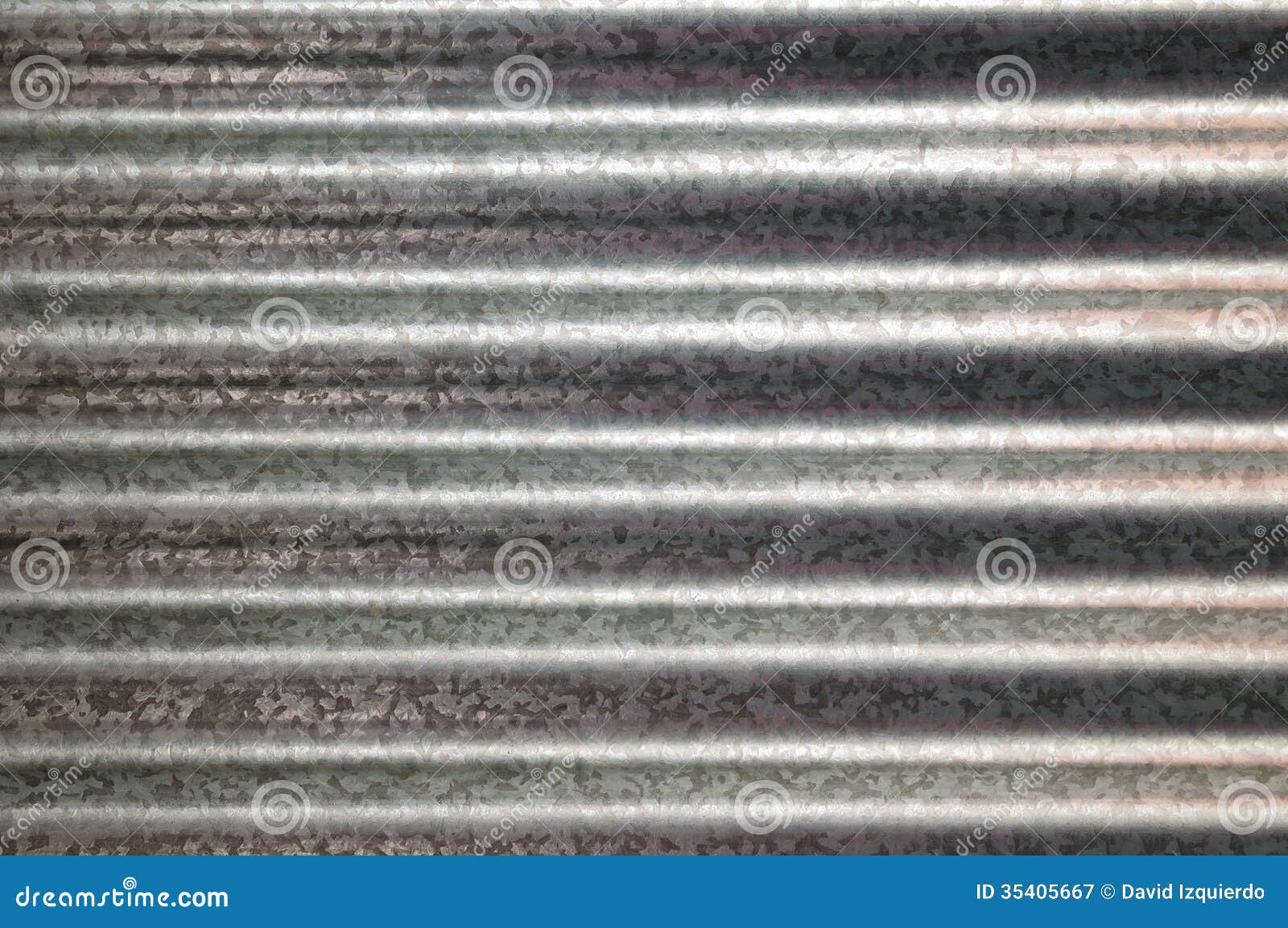 Zinc Galvanized Corrugated Metal Texture Horizontal Stock Image - Image ...