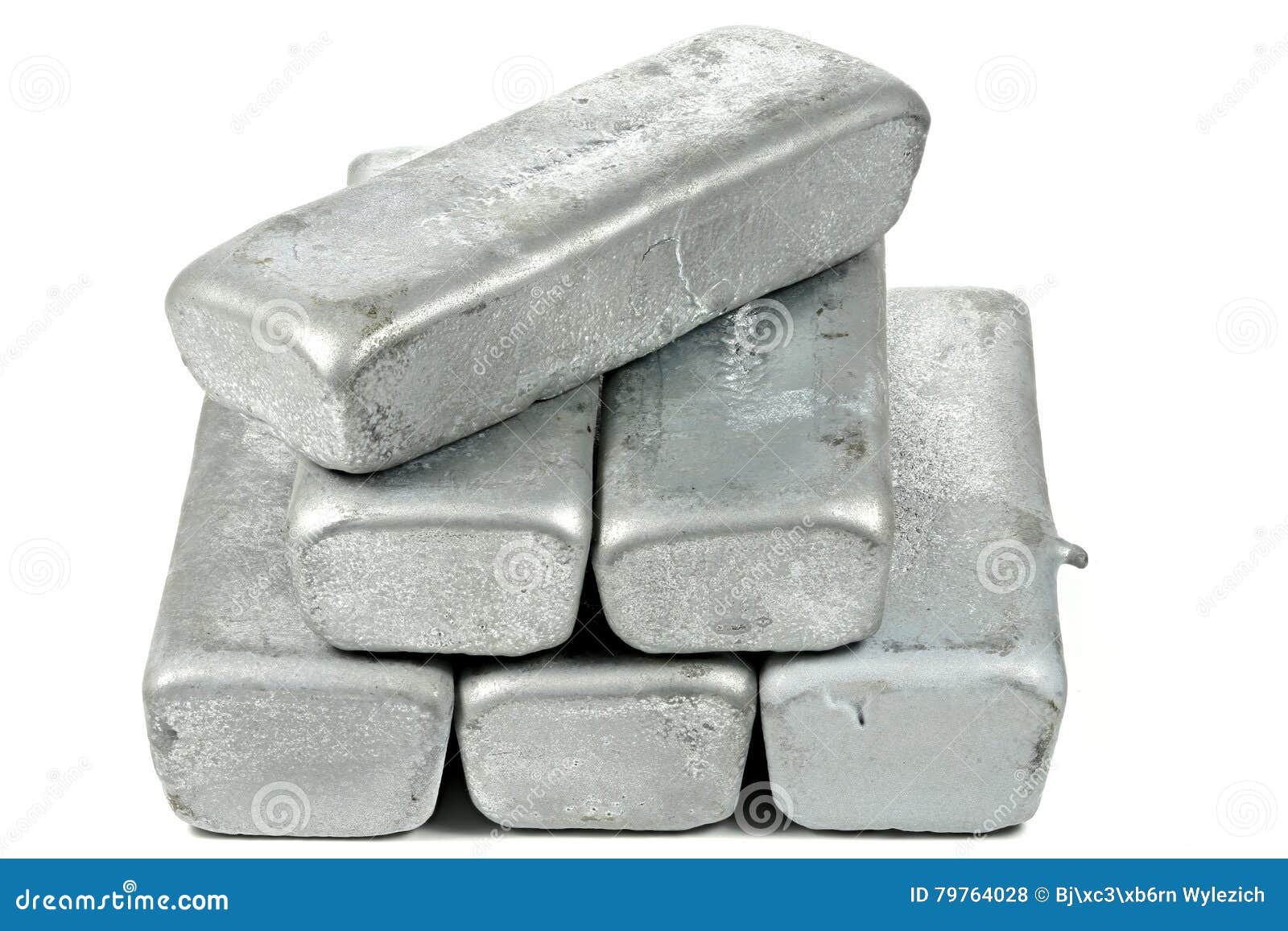 Ingot Or Zinc Bar Isolated On Insulated Black Background, Metal Used In ...