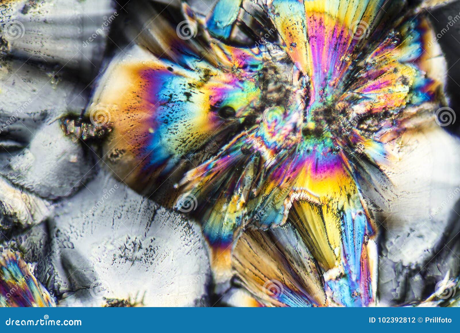 Zinc microcrystals stock photo. Image of microscope - 102392812