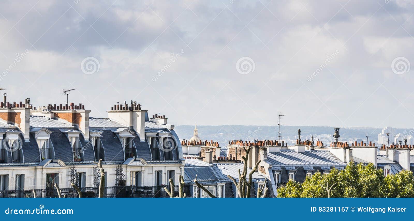 Zinc Roofs and Chimneys of Paris Stock Image - Image of house ...