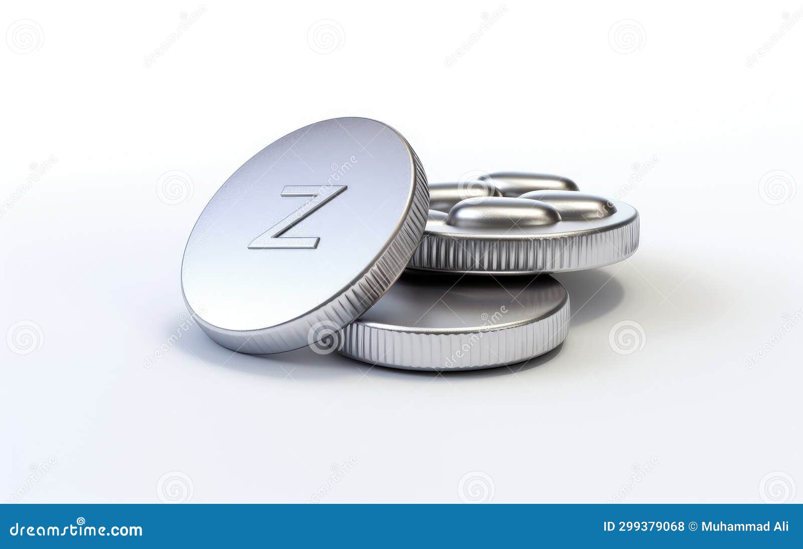 Zinc Supplement Snapshot on White Background Stock Illustration ...