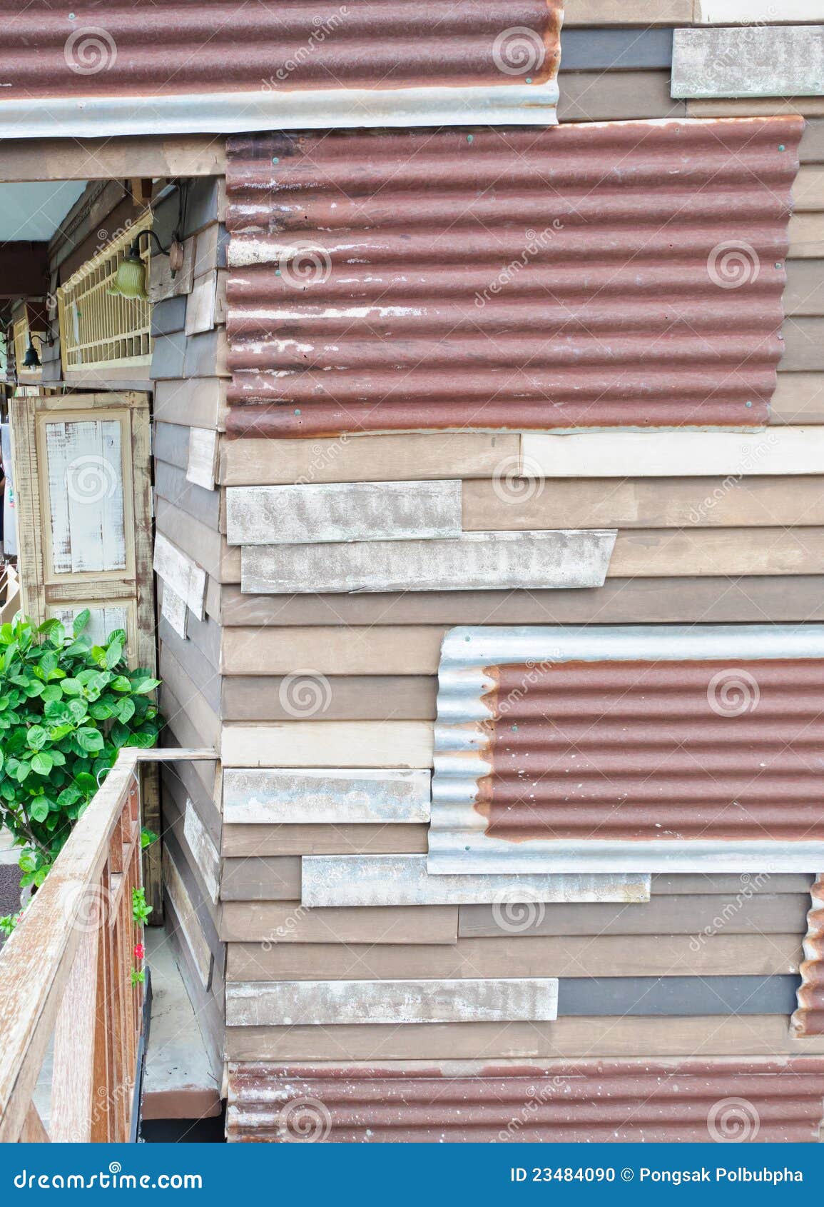 Zinc wall stock photo. Image of house, exterior, design - 23484090