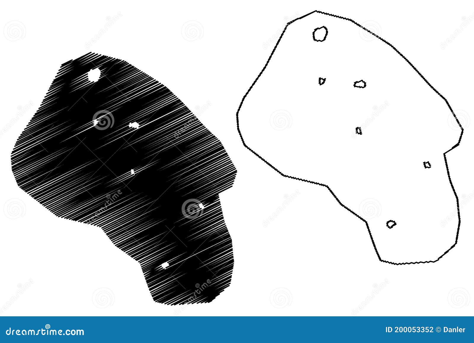 Zinder City Republic of the Niger, Zinder Region Map Vector ...