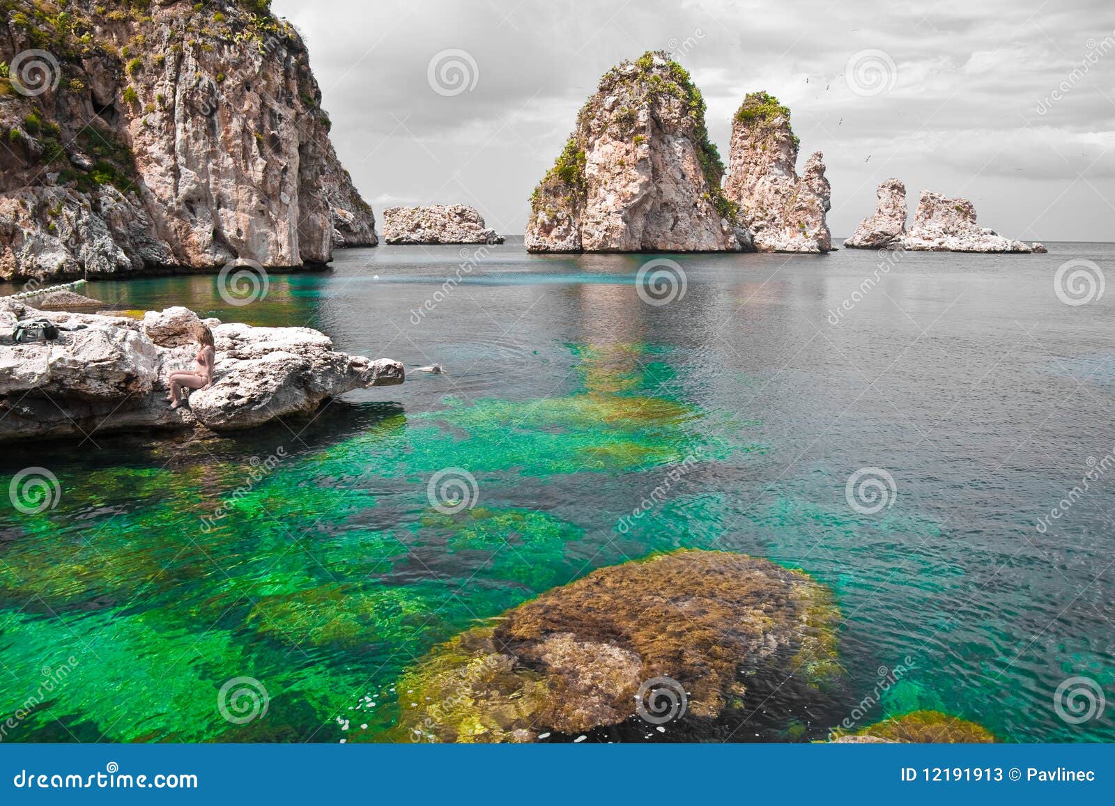 Zingaro Natural Reserve, Sicily Stock Image - Image of cloudscape ...