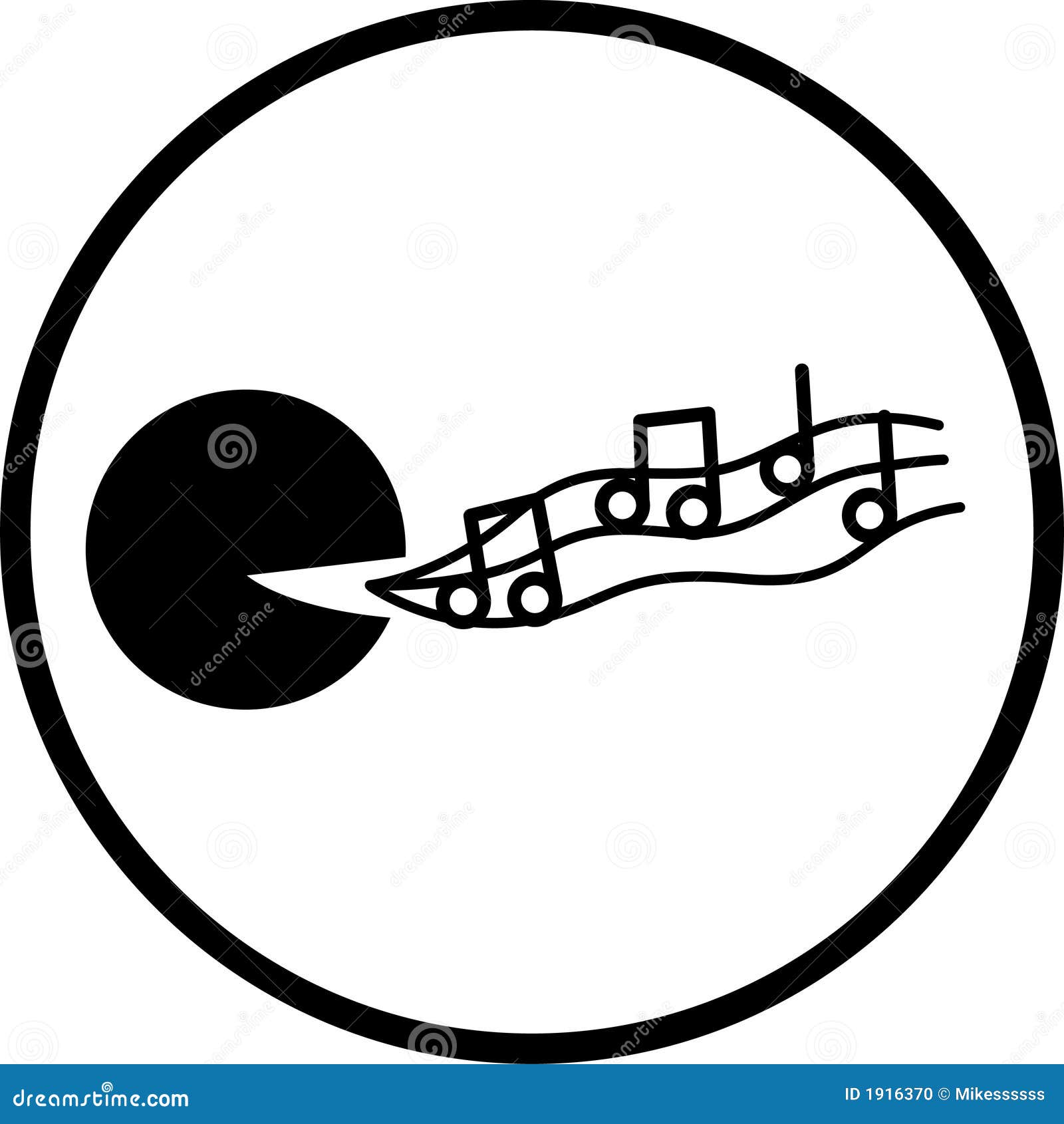 Zingend symbool vector illustratie. Illustration of vector - 1916370